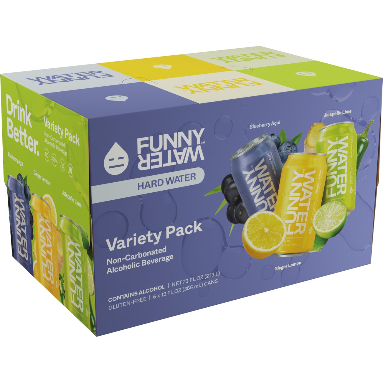 Funny Water Non-Alcoholic Carbonated Beverage Variety 6 pk Cans - Shop ...