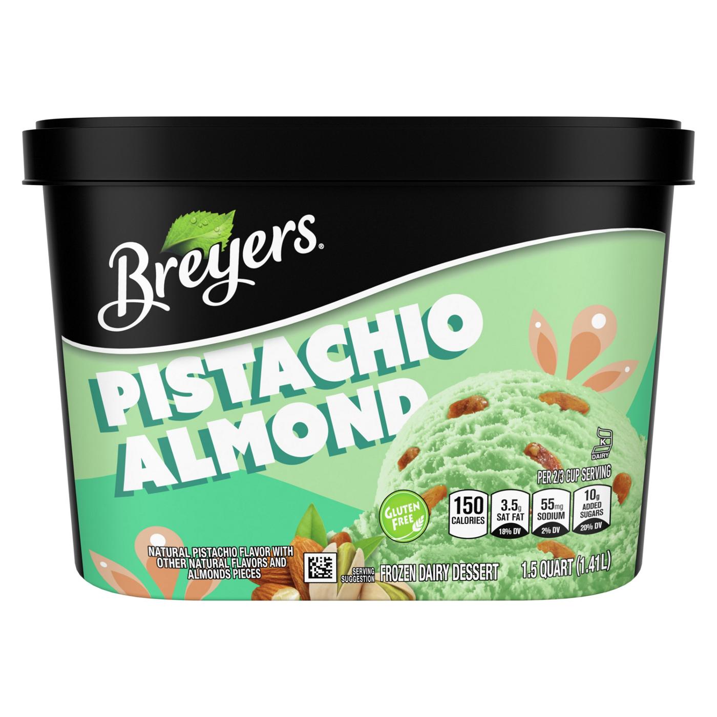 Breyers Pistachio Almond Frozen Dairy Dessert - Shop Ice cream at H-E-B