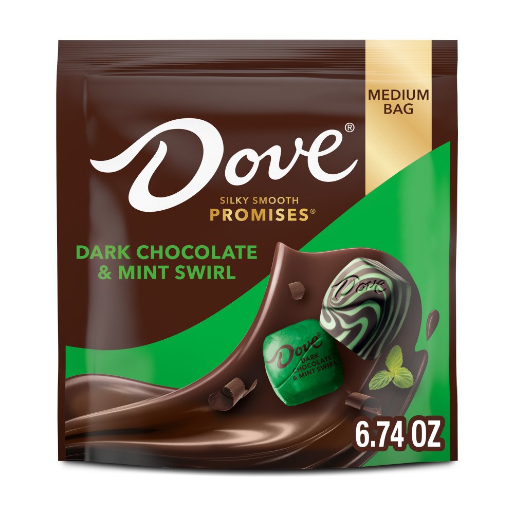 Dove Promises Dark Chocolate & Mint Swirl Candy - Shop Candy at H-E-B