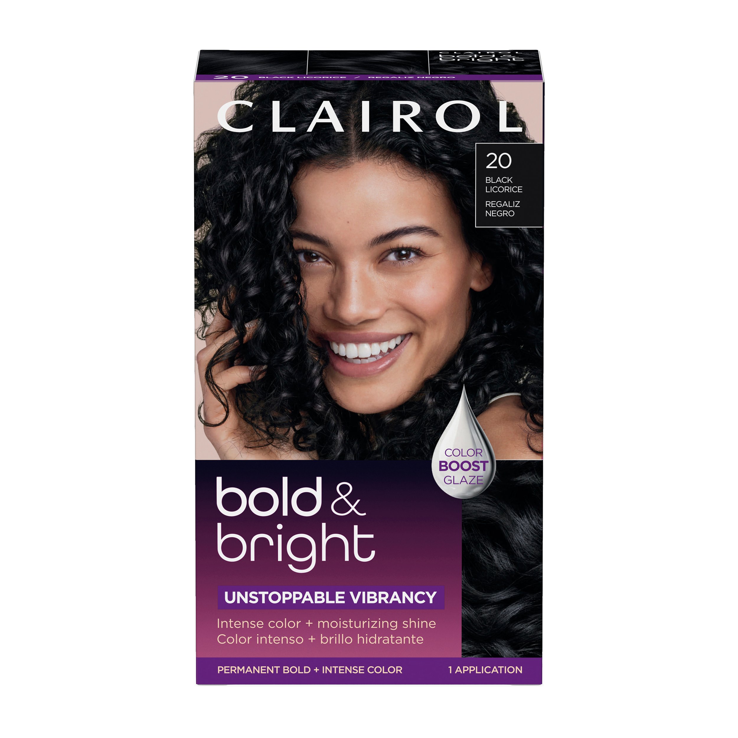 Clairol Bold & Bright Permanent Hair Color - 20 Black Licorice - Shop ...