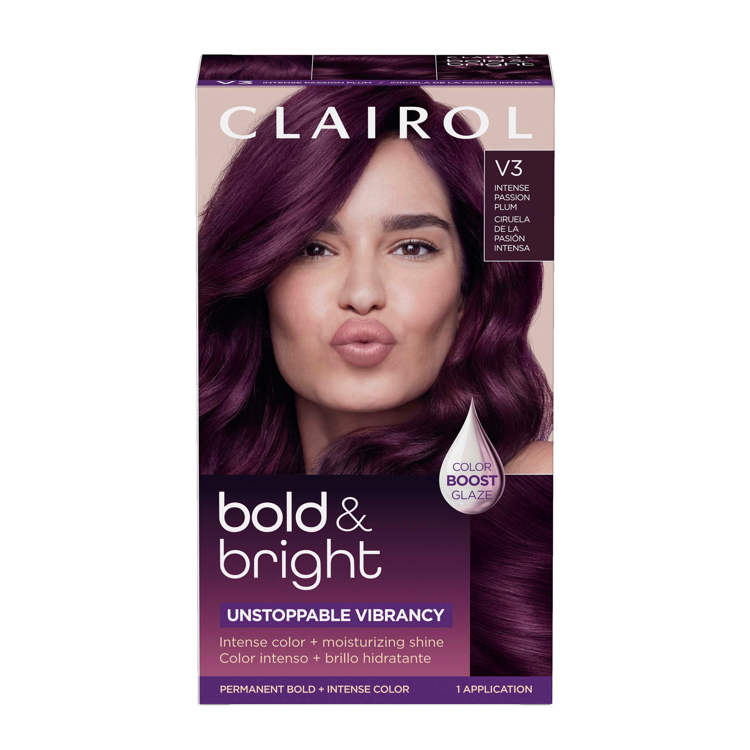 Clairol Bold & Bright Permanent Hair Color - V3 Intense Passion Plum ...