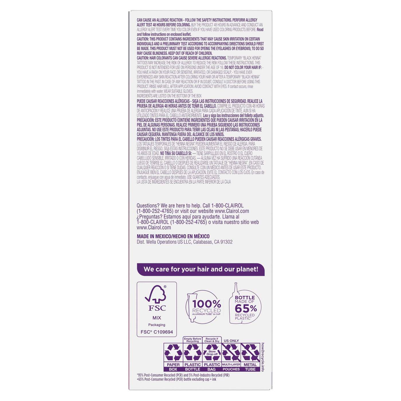 Clairol Bold & Bright Permanent Hair Color - V3 Intense Passion Plum ...