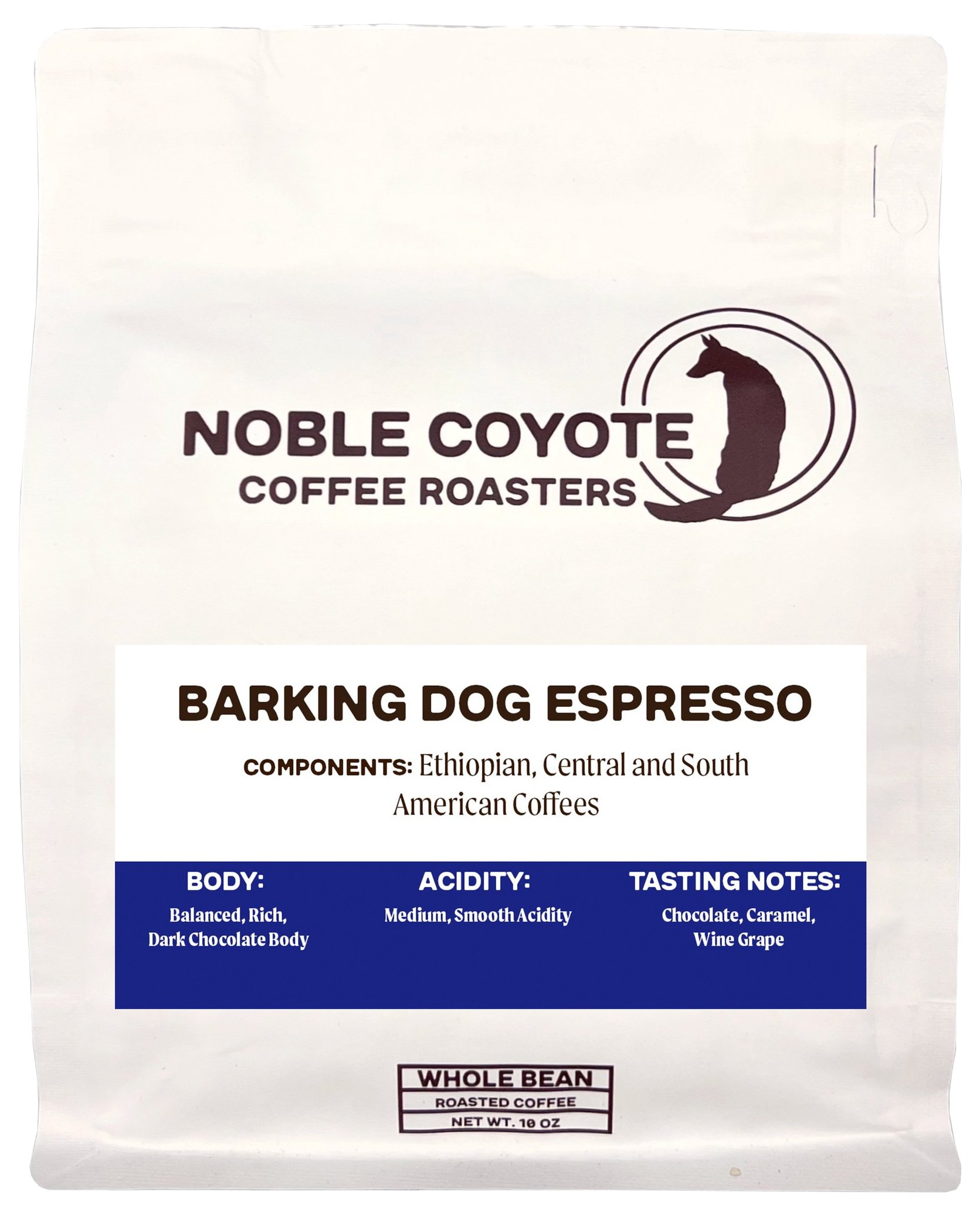 Noble Coyote Coffee Roasters Barking Dog Espresso, 10 oz | Central ...