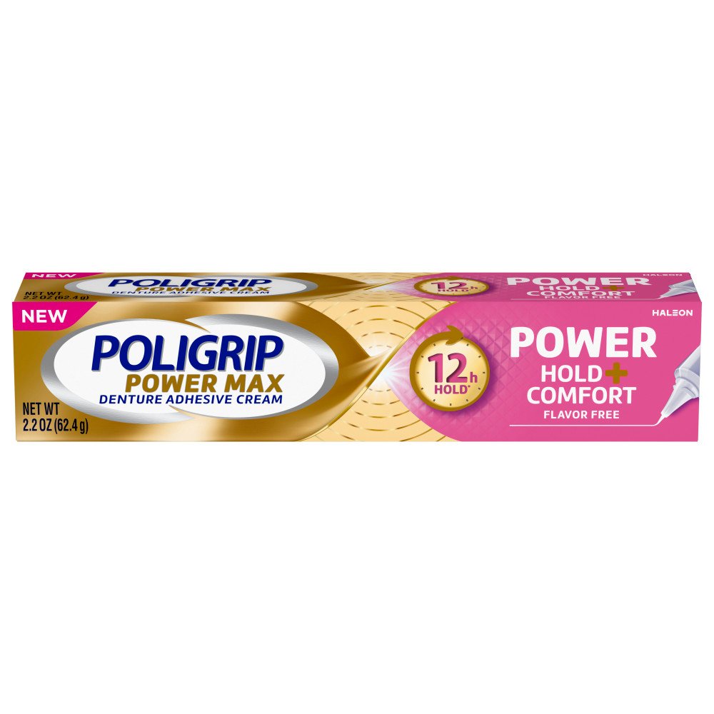 Poligrip Power Max Denture Adhesive Cream - Shop Denture care at H-E-B