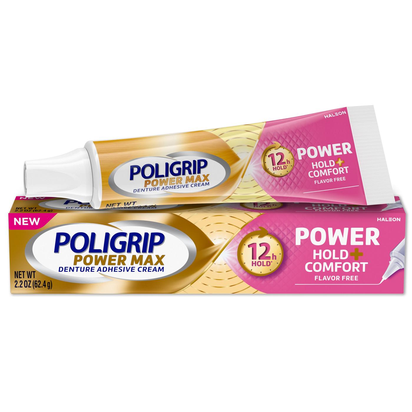Poligrip Power Max Denture Adhesive Cream - Shop Denture care at H-E-B