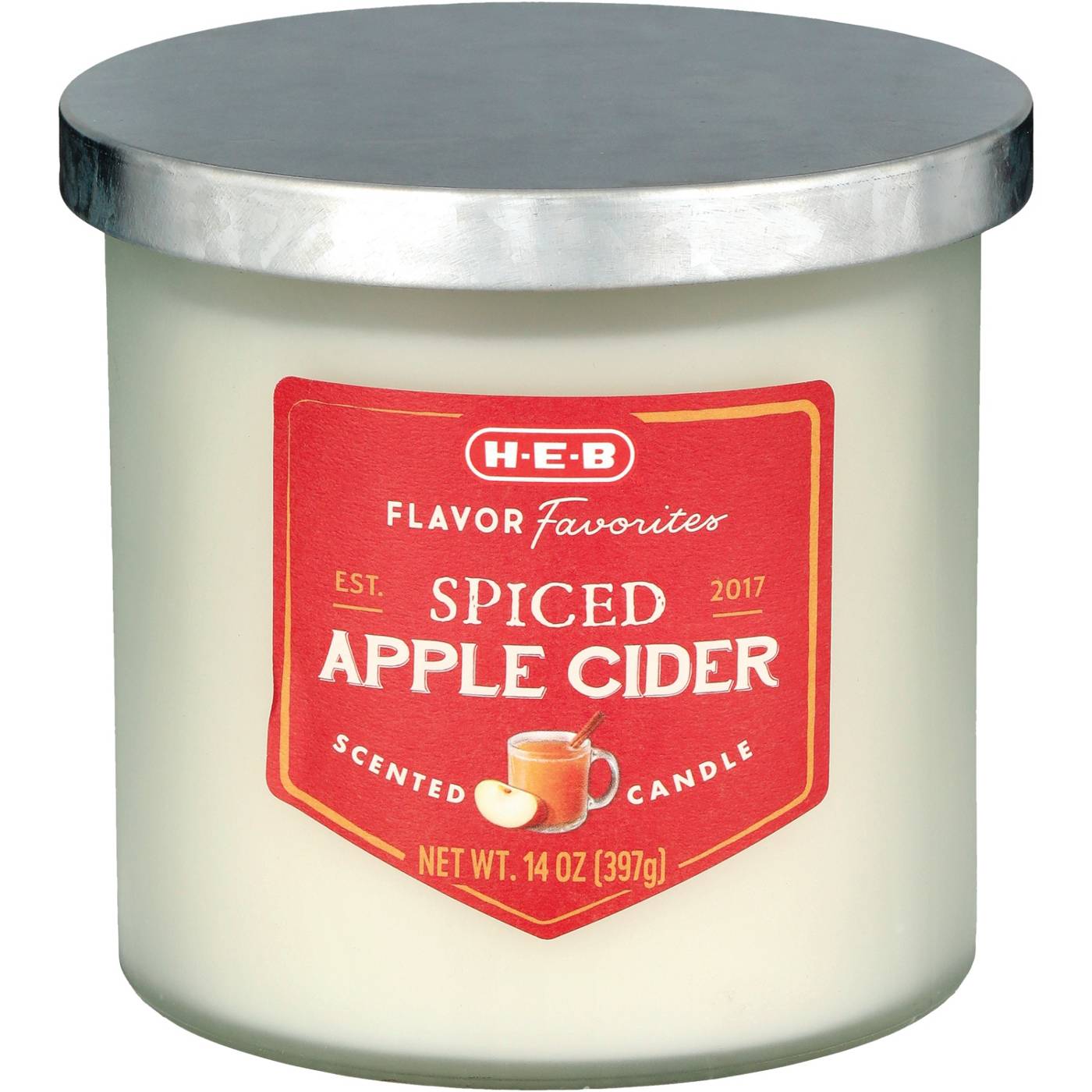 H-E-B Flavor Favorites Spiced Apple Cider Scented Candle - Shop Candles ...