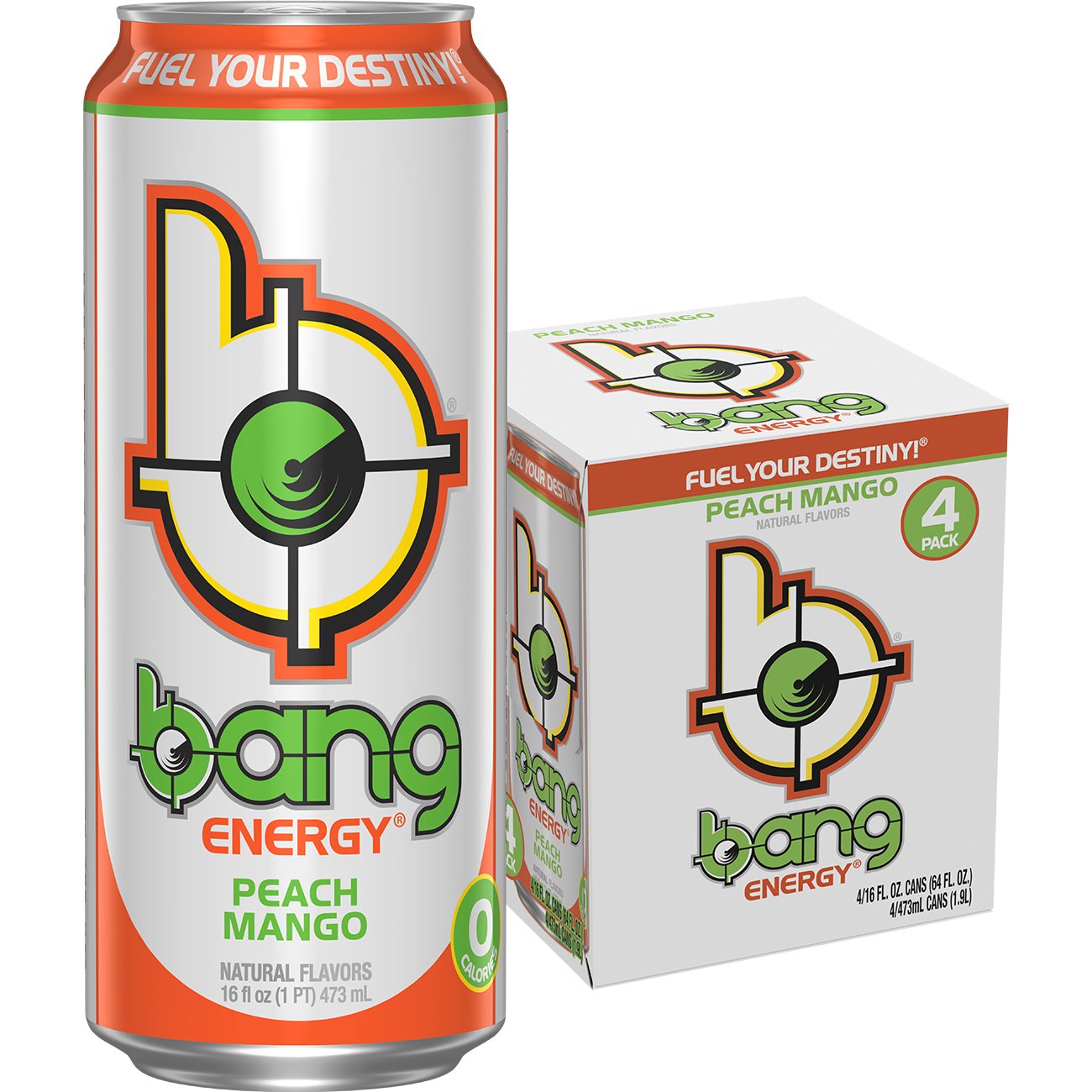 Bang Energy Drinks 4 pk Cans - Peach Mango - Shop Sports & energy ...