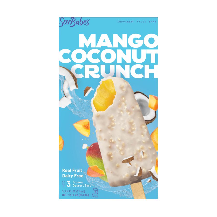 SorBabes Frozen Sorbet Bars - Mango Coconut Crunch - Shop Bars & pops ...
