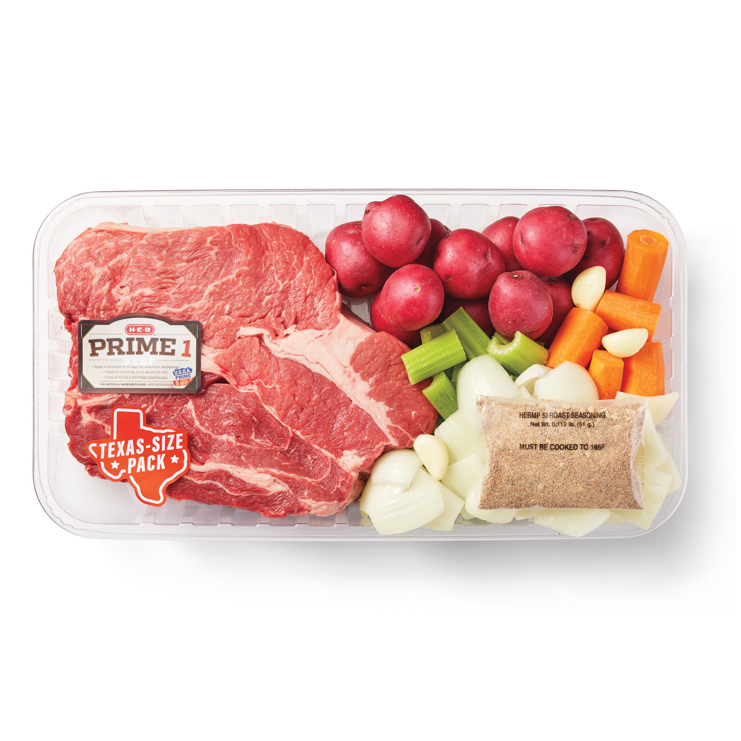 H-E-B Prime 1 Beef Roast Kit - Boneless Chuck Roast - Texas-Size Pack ...