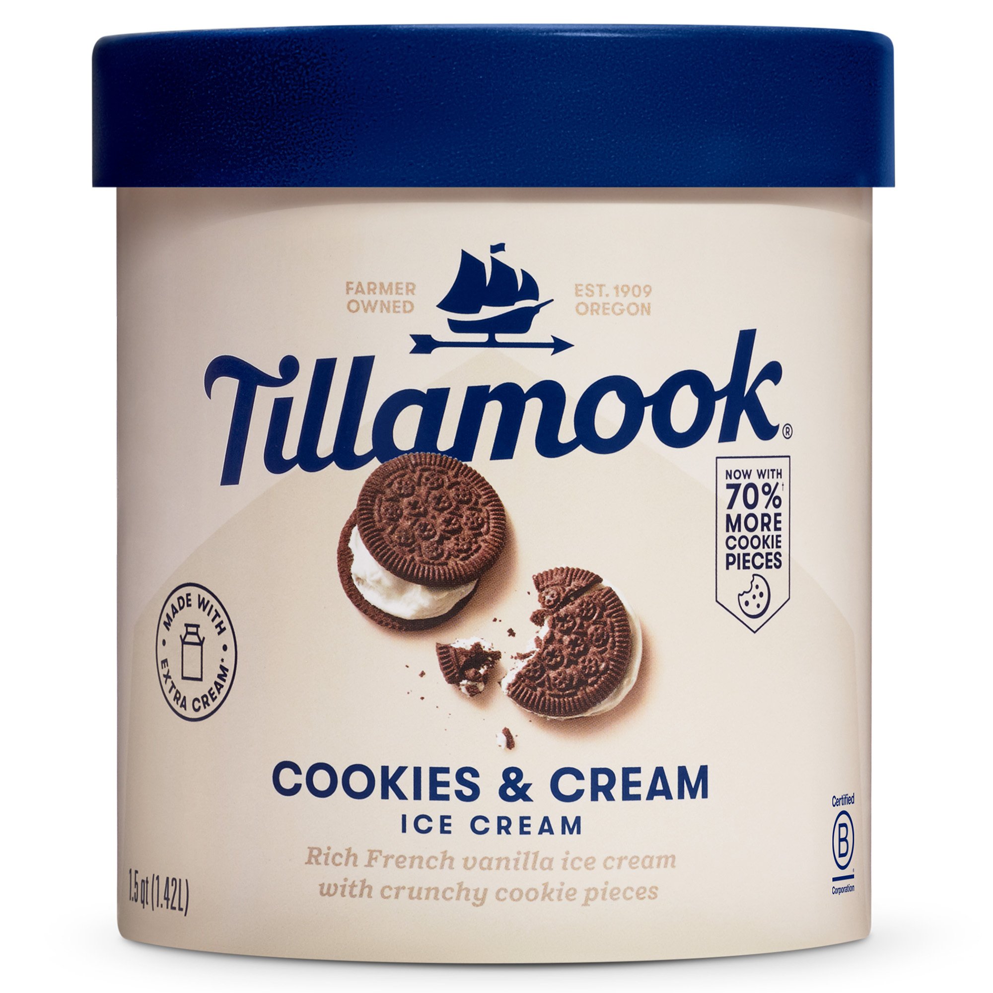 Tillamook Cookies & Cream Ice Cream - Shop Ice cream at H-E-B