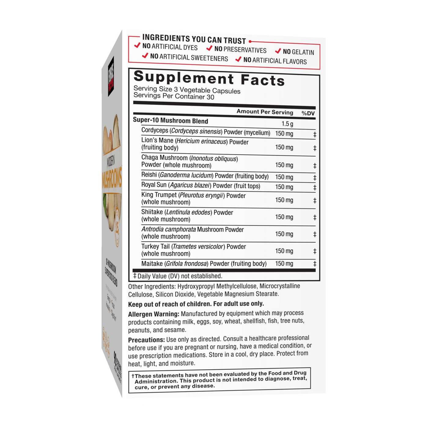 Force Factor Modern Mushrooms Vegetable Capsules - Shop Diet & fitness ...