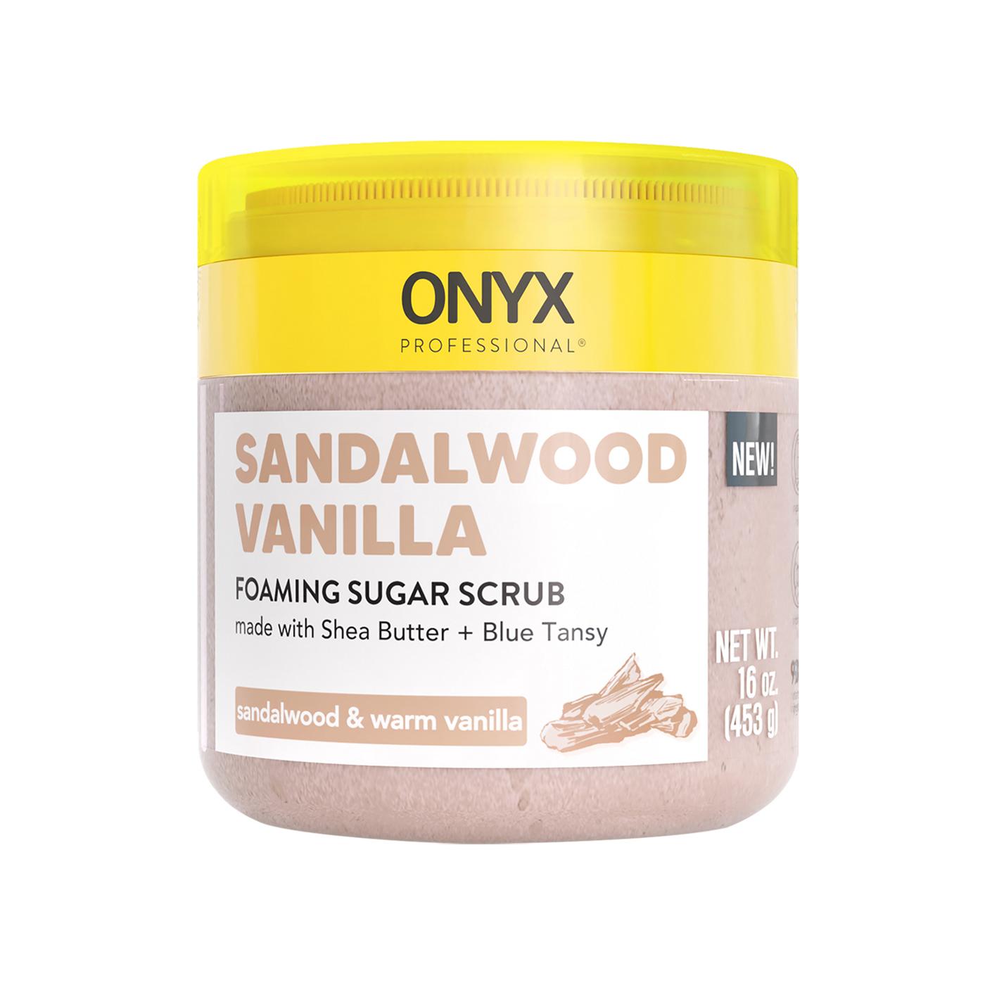 ONYX Professional Foaming Sugar Scrub - Sandalwood & Vanilla - Shop ...