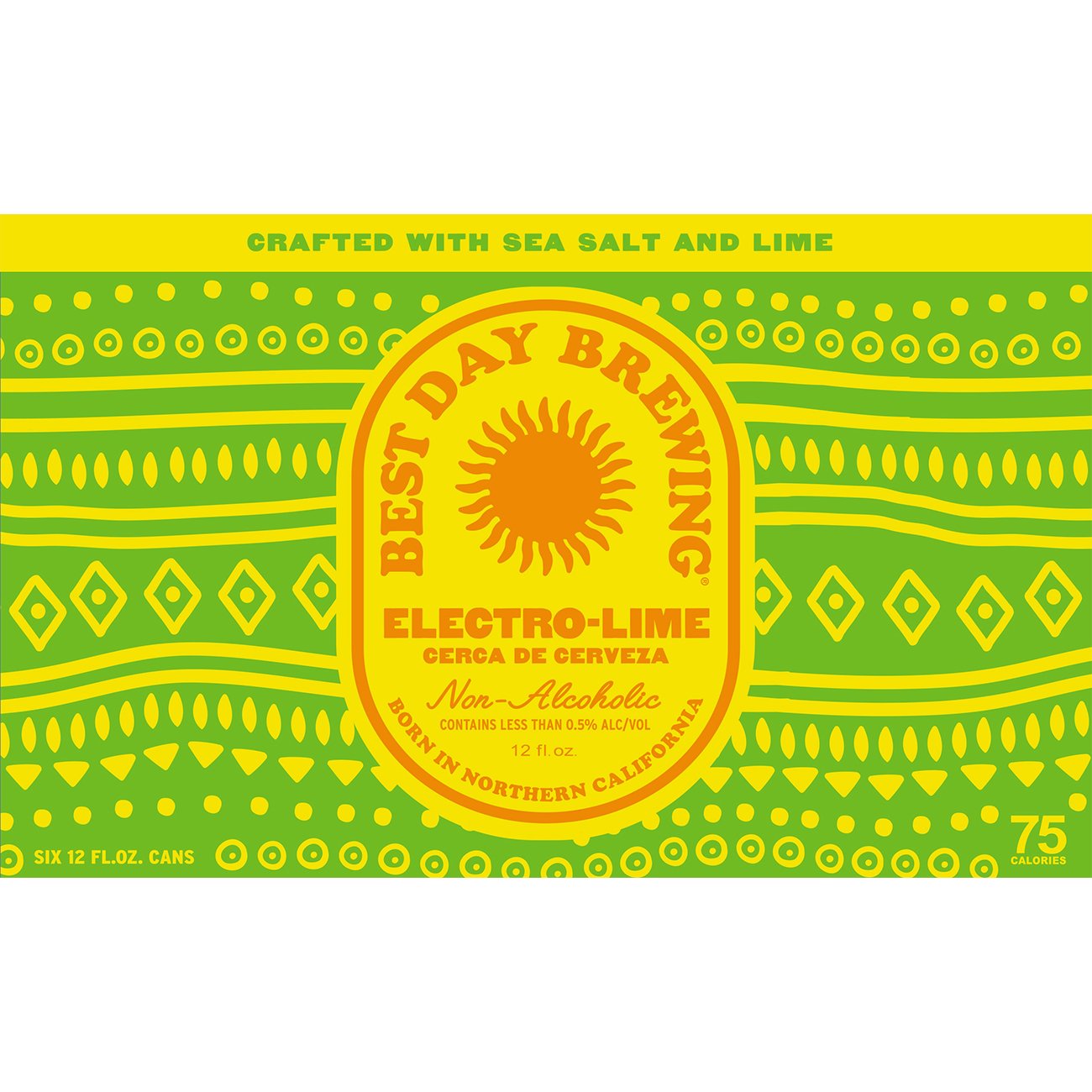 Best Day Brewing Electro-Lime Non Alcoholic Mexican Lager Craft Beer 6 ...