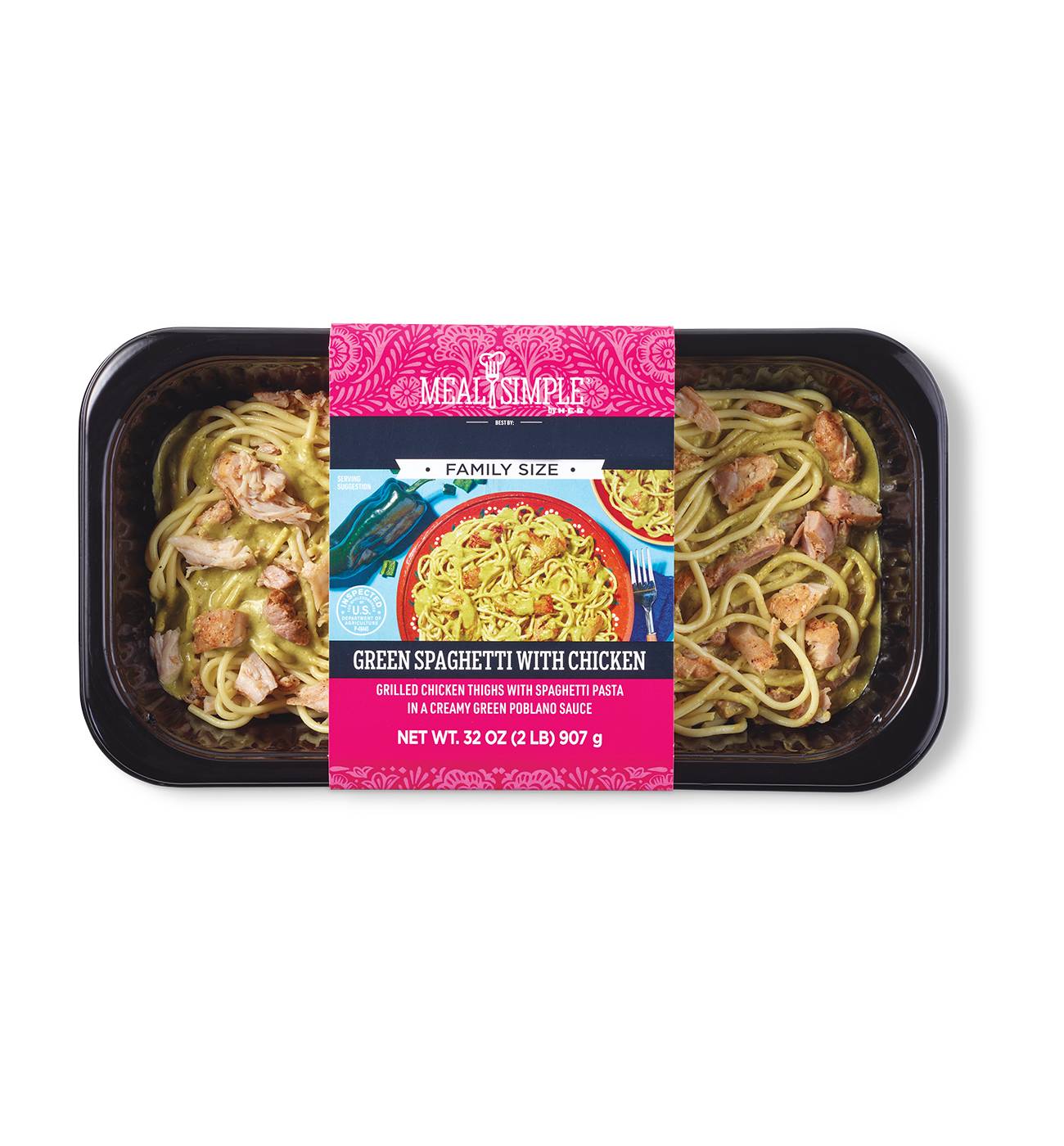 Meal Simple by H-E-B Green Spaghetti with Chicken - Family Size - Shop ...