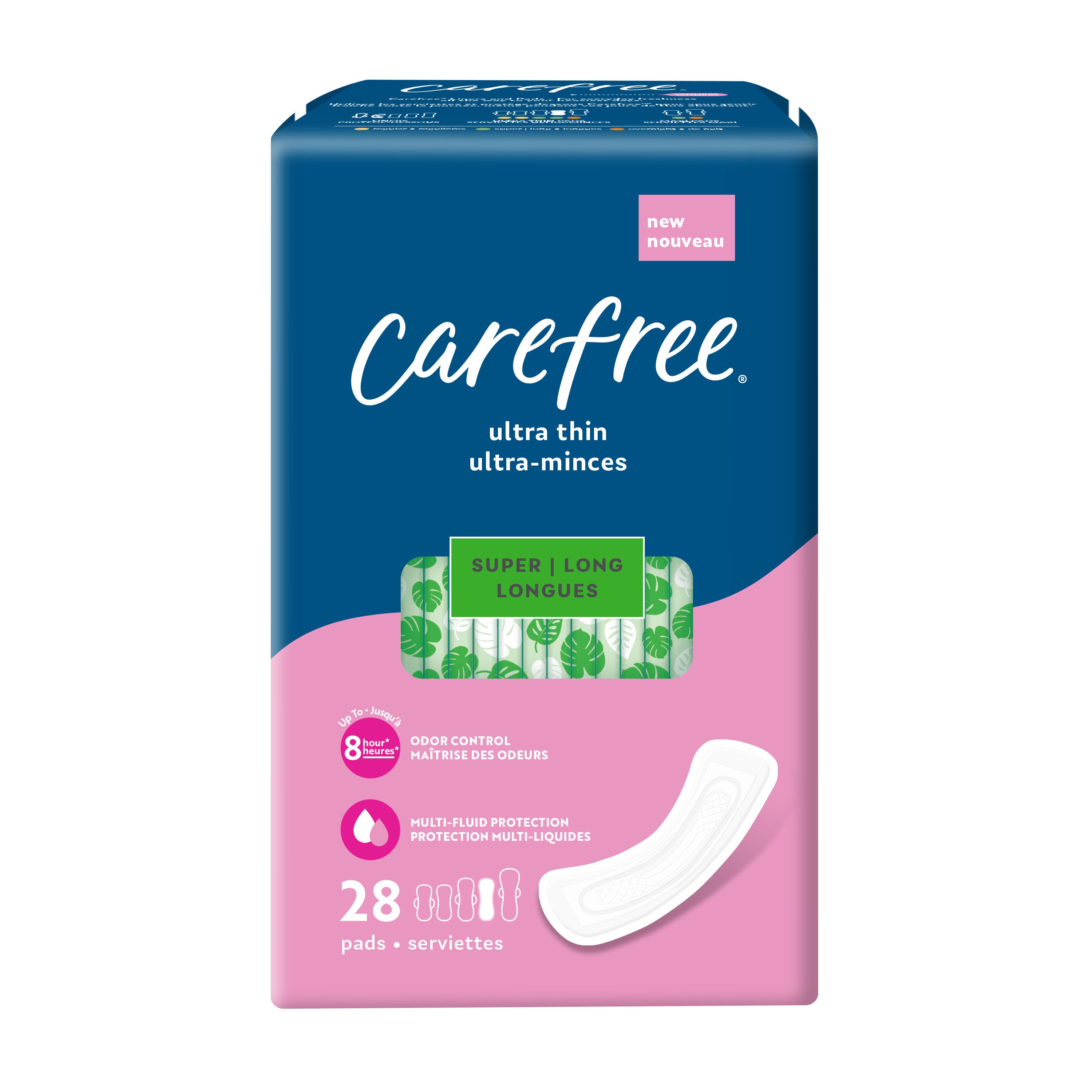Carefree Ultra Thin Super Long Pads - Shop Pads & liners at H-E-B