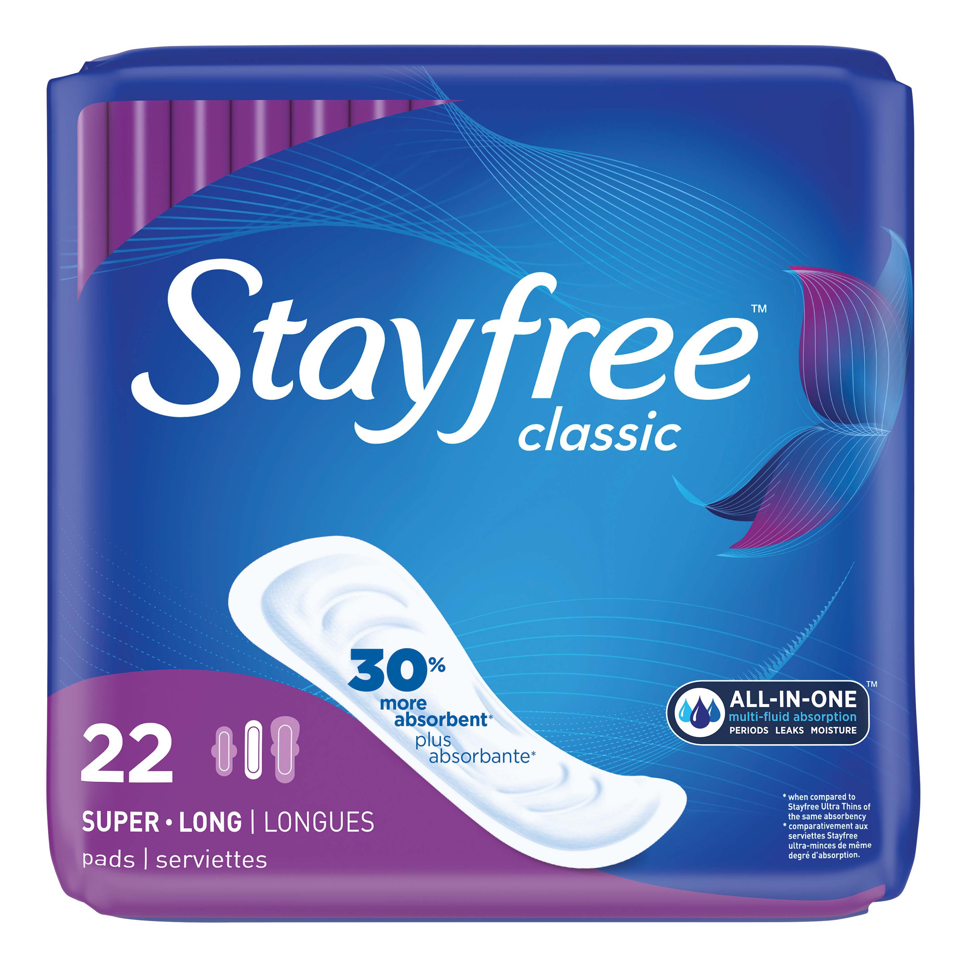 Stayfree Classic Pads - Super Long - Shop Pads & liners at H-E-B
