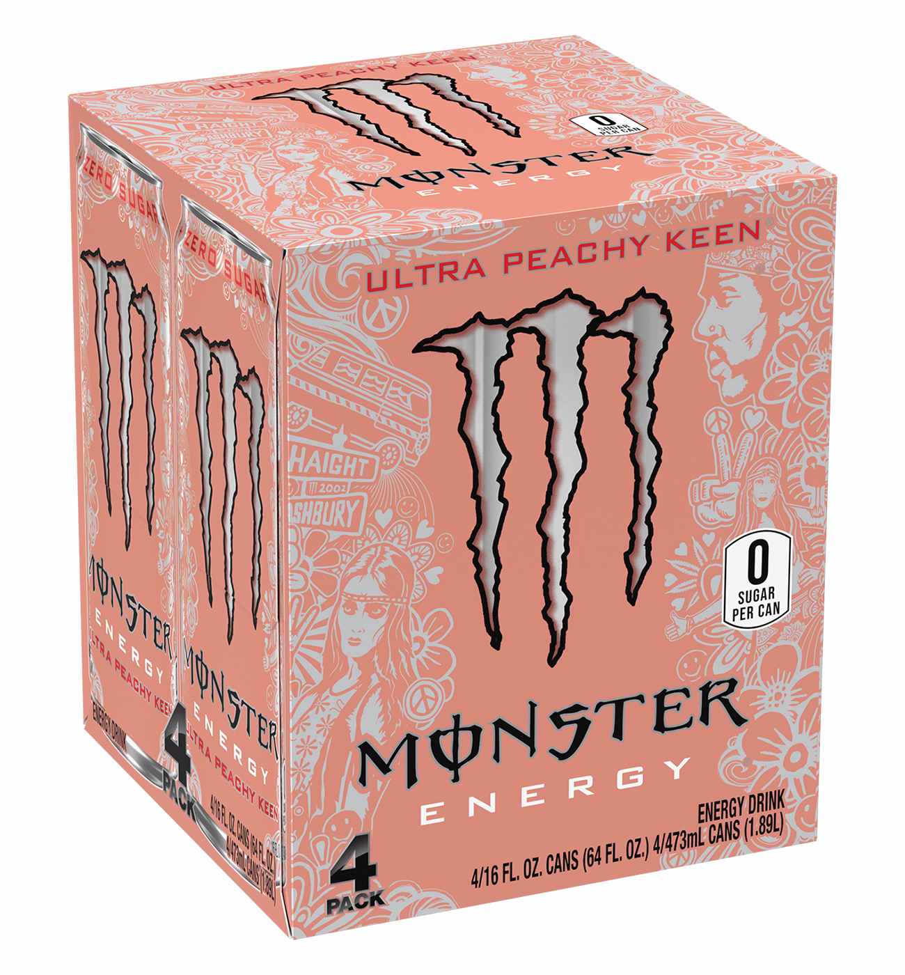 Monster Energy Ultra Peachy Keen Energy Drink 4 pk Cans - Shop Sports ...