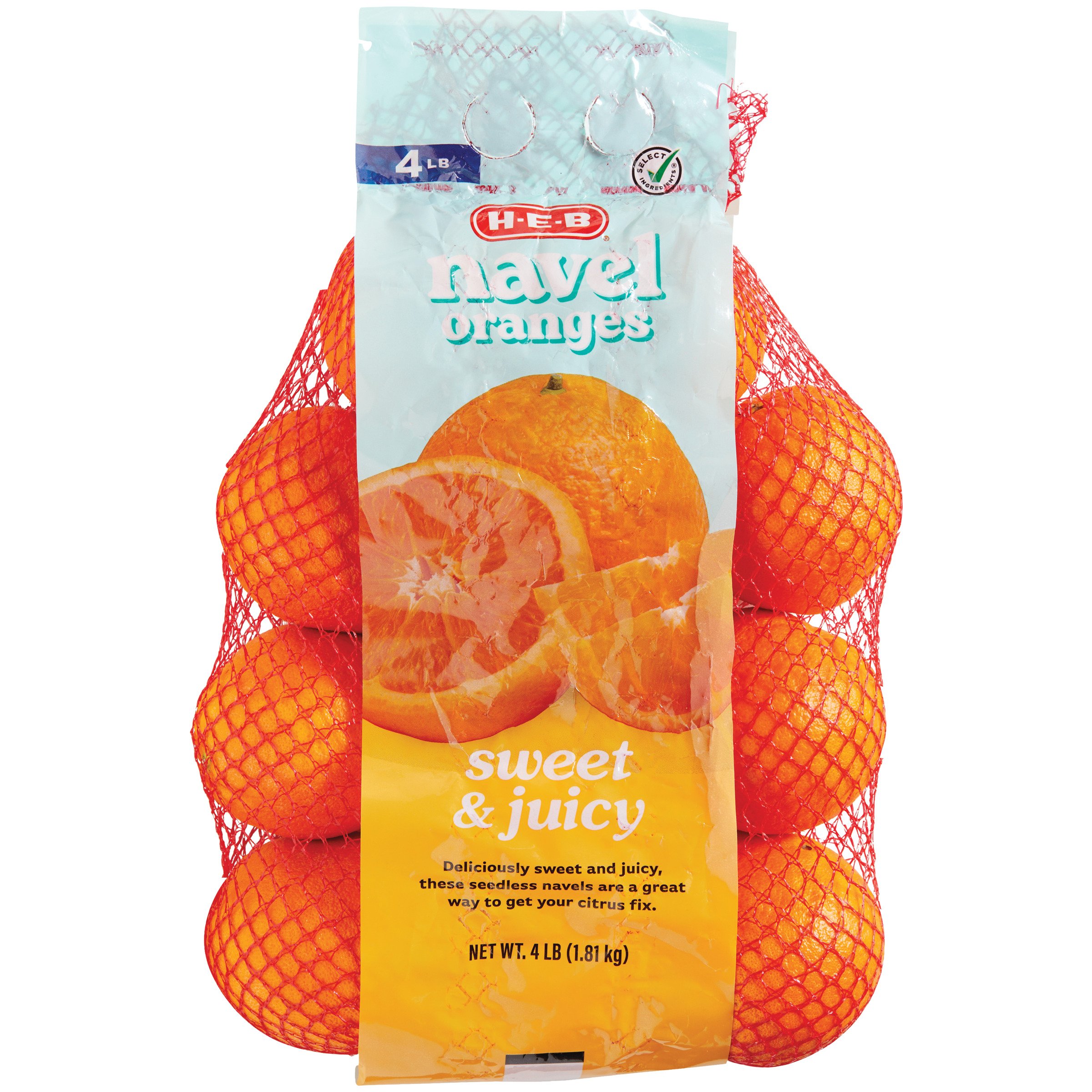 H-E-B Fresh Navel Oranges, 4 lb bag | Low Prices & Quality Groceries ...
