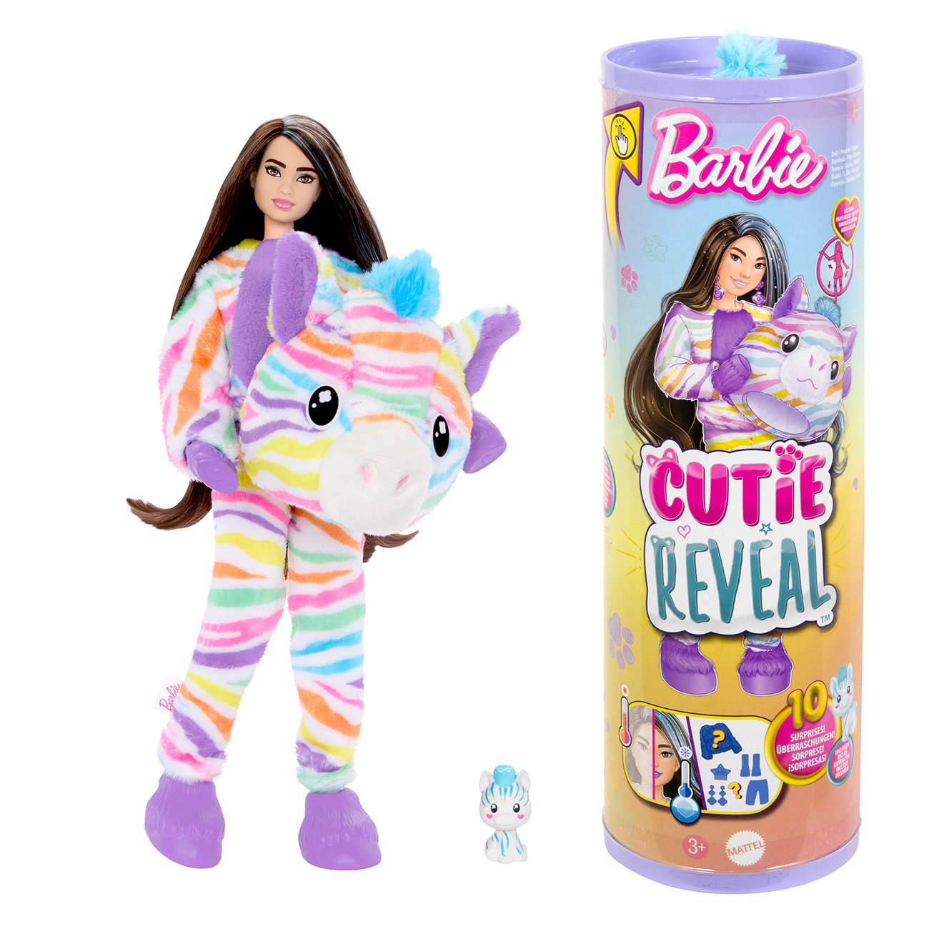 Barbie Cutie Reveal Color Dream Series Zebra Doll - Shop Action figures ...