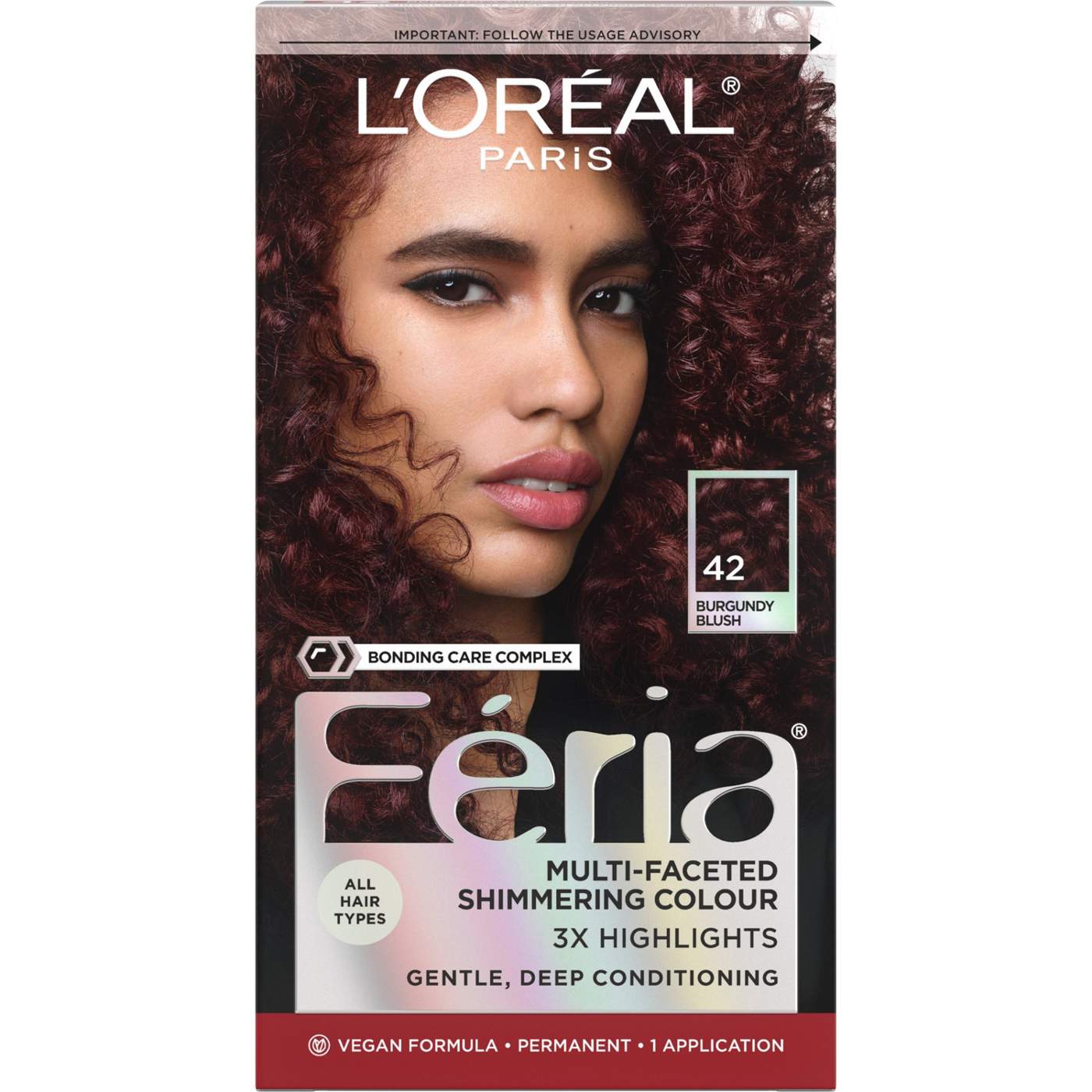 L'Oréal Paris Feria Multi-Faceted Permanent Hair Color - 42 Burgundy ...