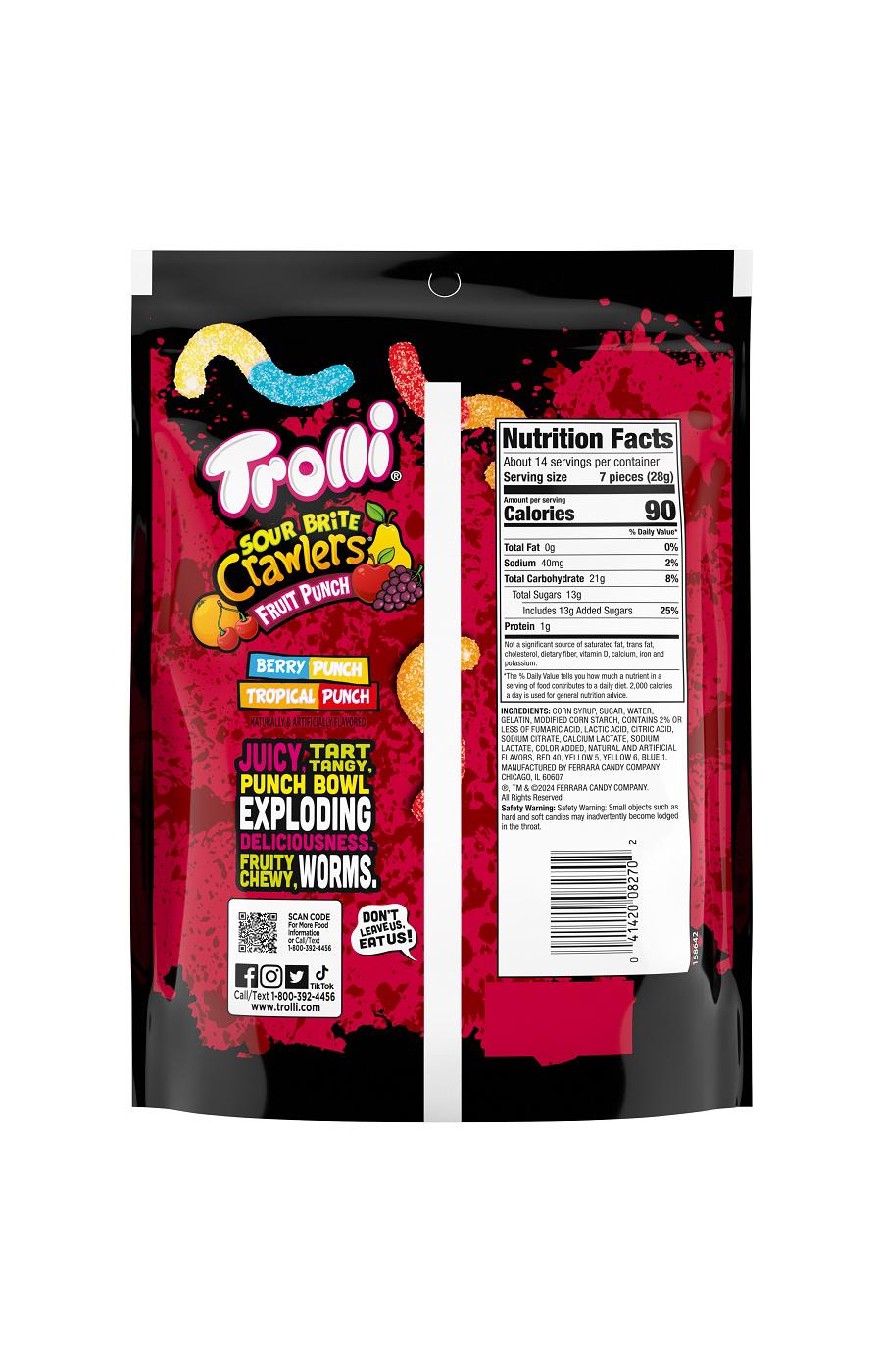 Trolli Fruit Punch Sour Brite Crawlers Candy - Shop Candy at H-E-B