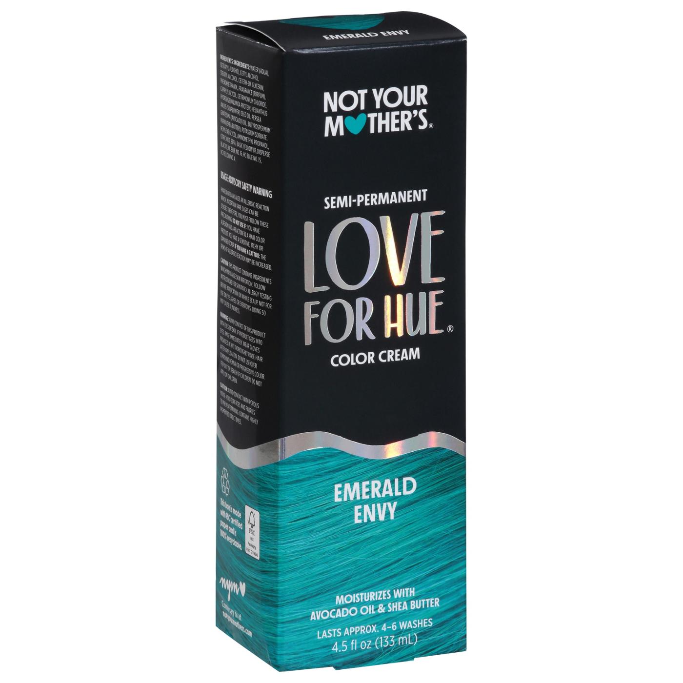 Not Your Mother's Love For Hue Semi-Permanent Hair Color Cream - Emerald Envy - Shop Hair color ...