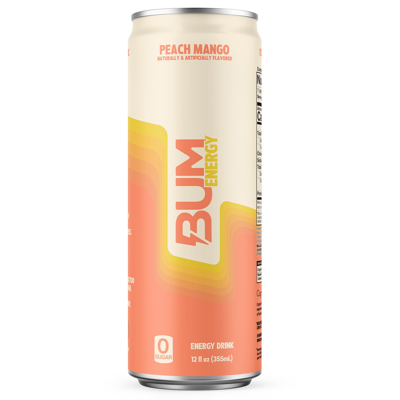 BUM Energy Zero Sugar Energy Drink - Peach Mango - Shop Sports & energy ...