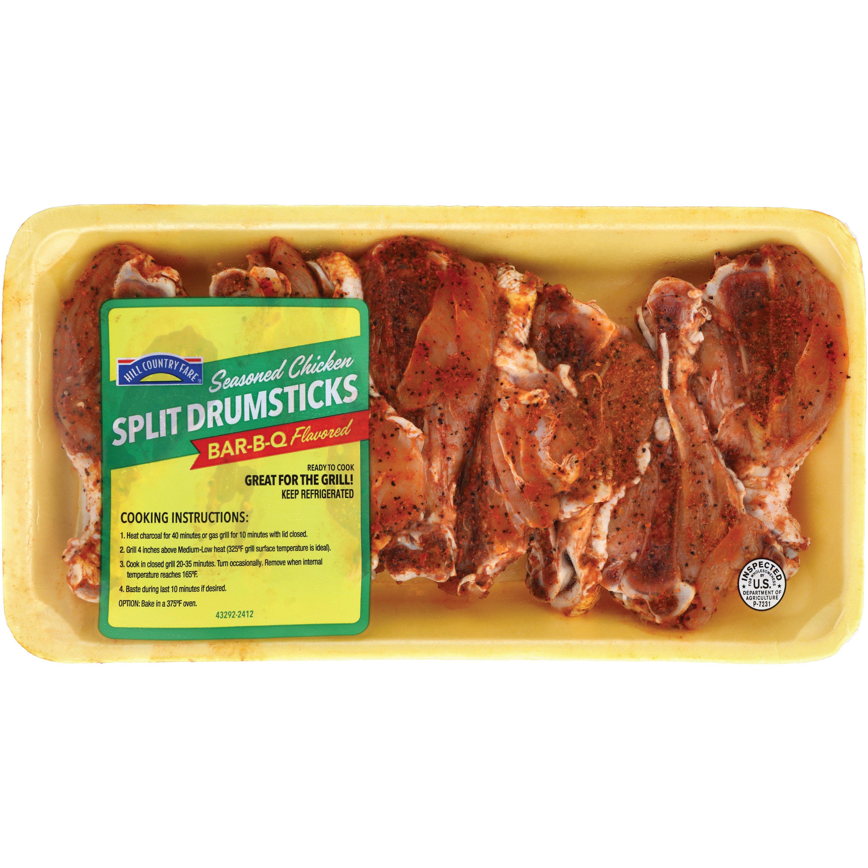Hill Country Fare BBQ Seasoned Chicken Split Drumsticks - Shop Chicken ...