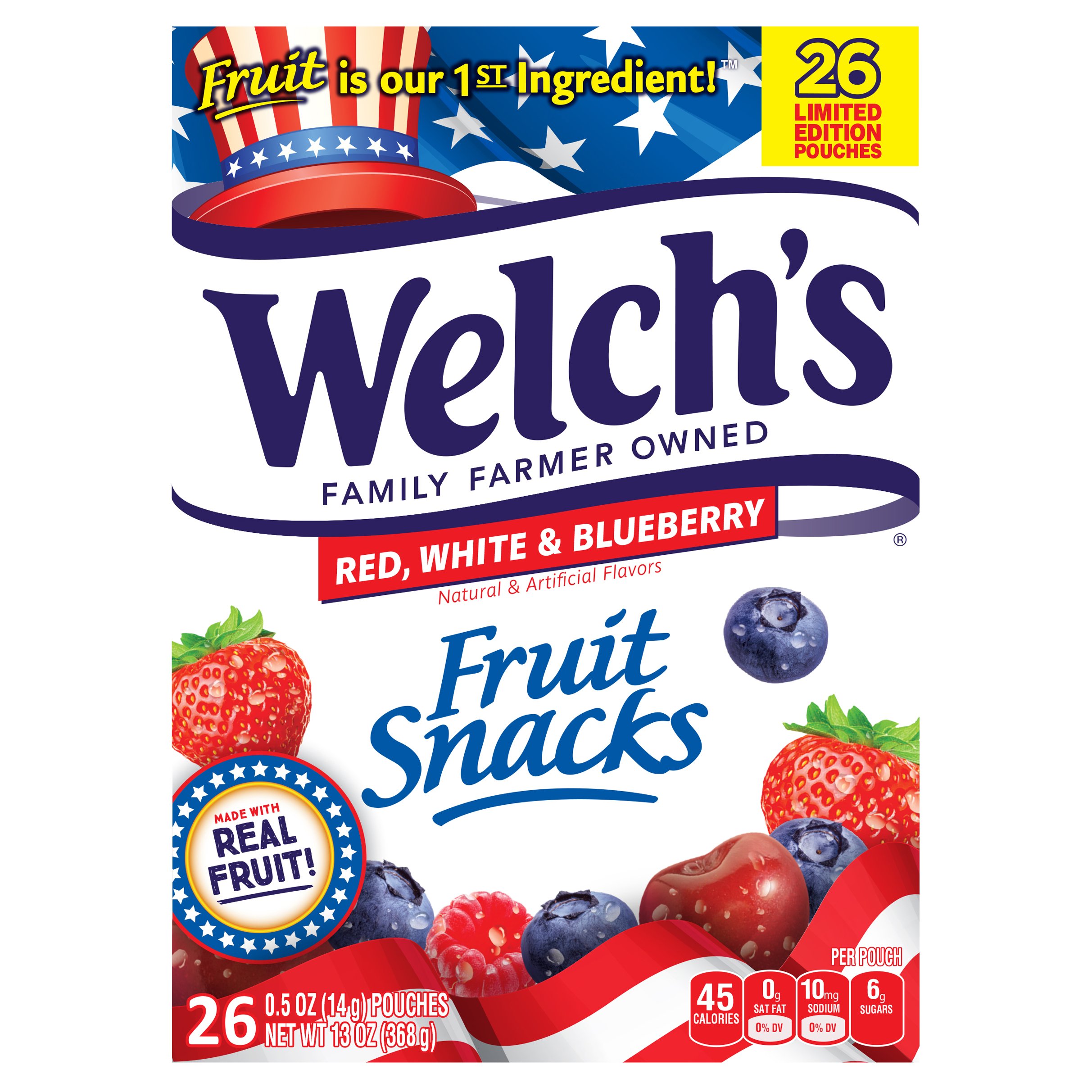 Welch's Red White & Blueberry Fruit Snacks - Shop Fruit snacks at H-E-B