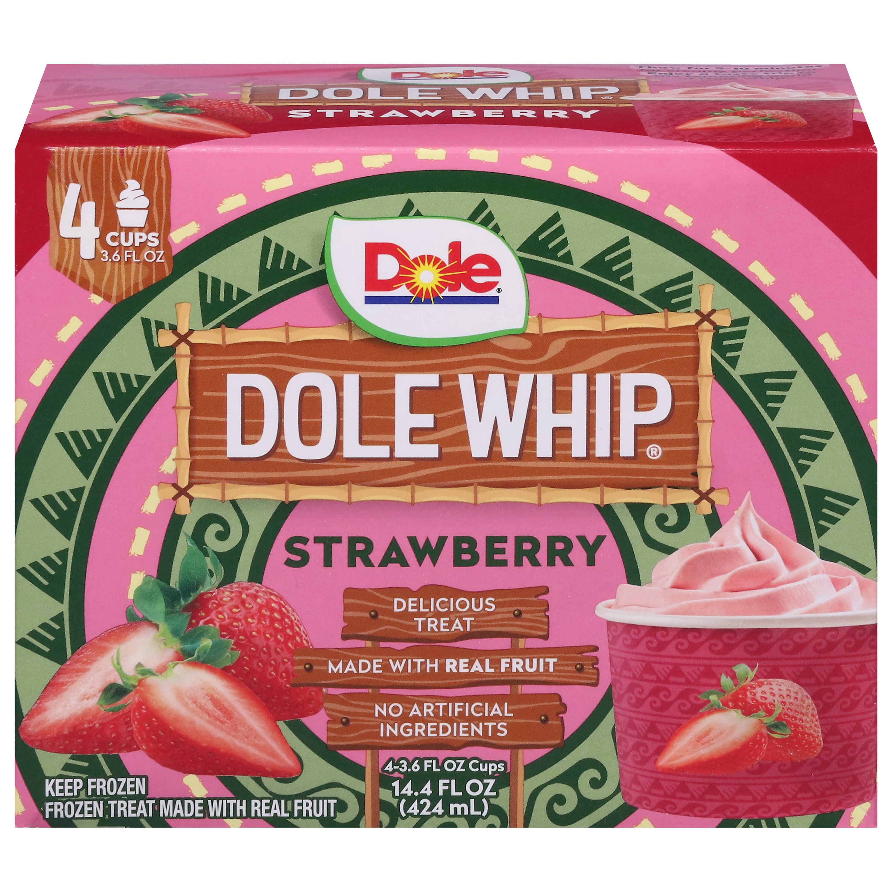 Dole Whip Strawberry Frozen Treat Cups - Shop Bars & pops at H-E-B
