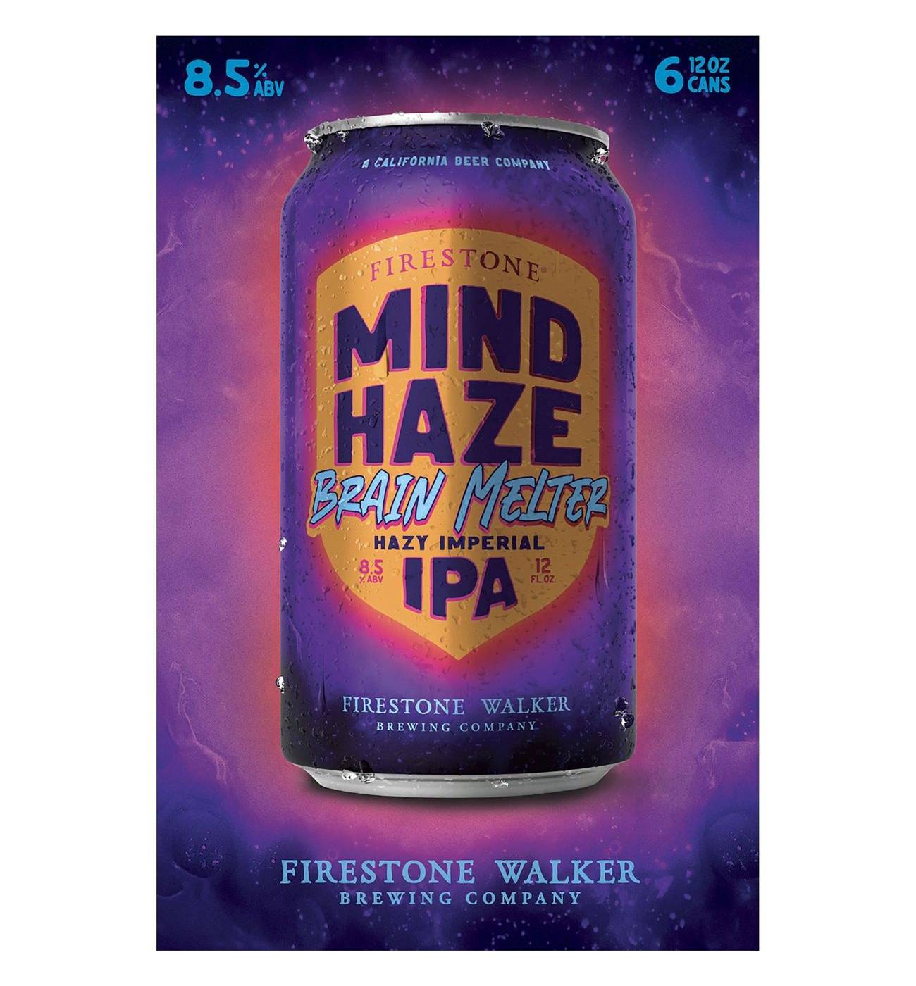 Firestone Walker Mind Haze Brain Melter IPA Craft Beer 6 pk Cans - Shop ...