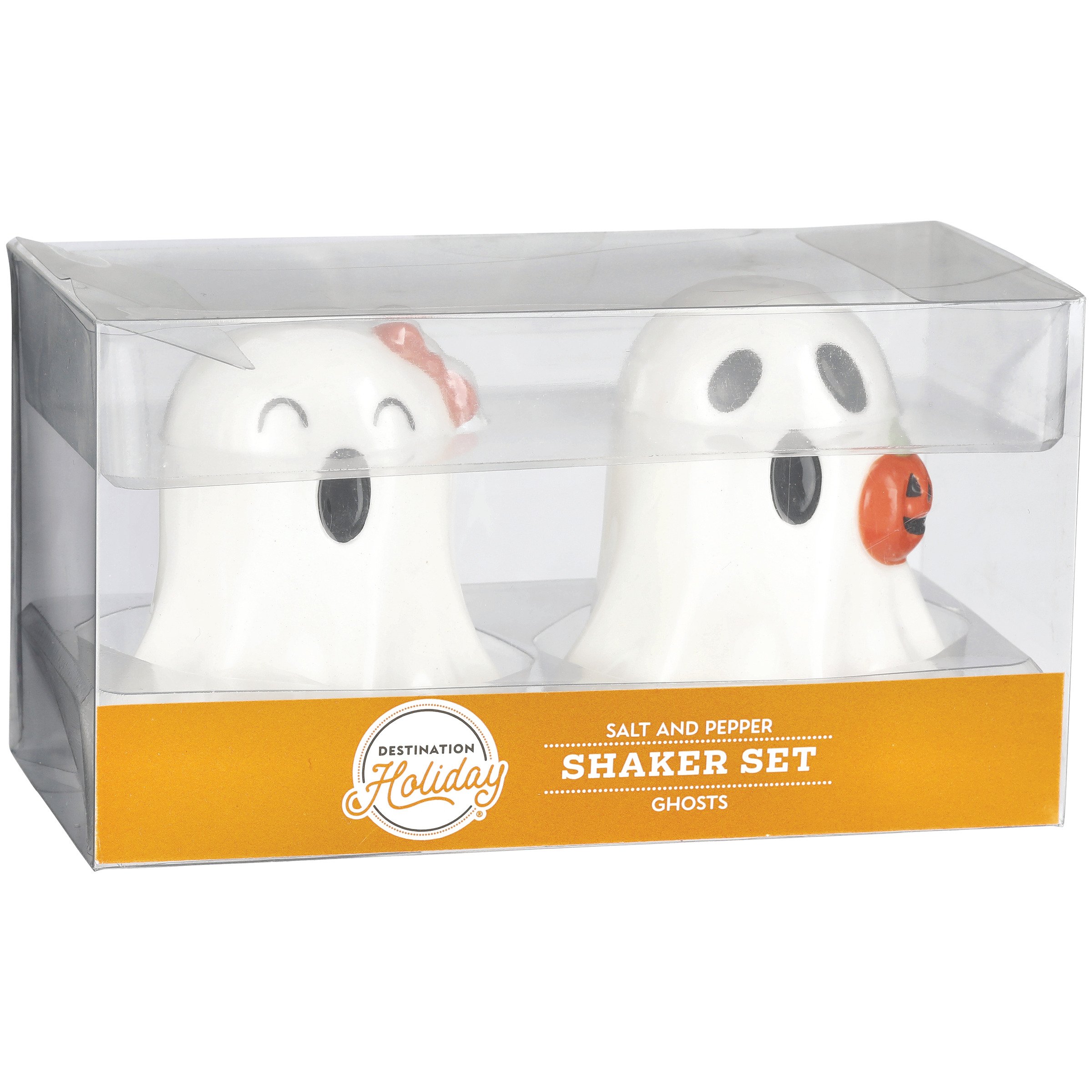 Destination Holiday Halloween Ghost Salt & Pepper Shaker Set - Shop ...