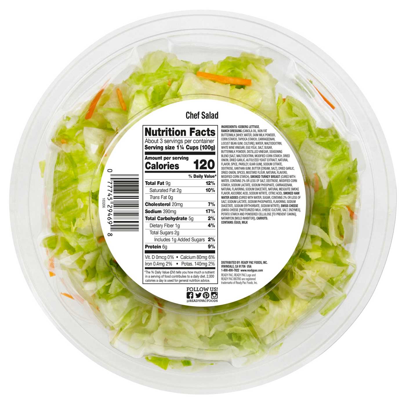 Ready Pac Bistro Grande Salad Bowl - Chef - Shop Salads at H-E-B