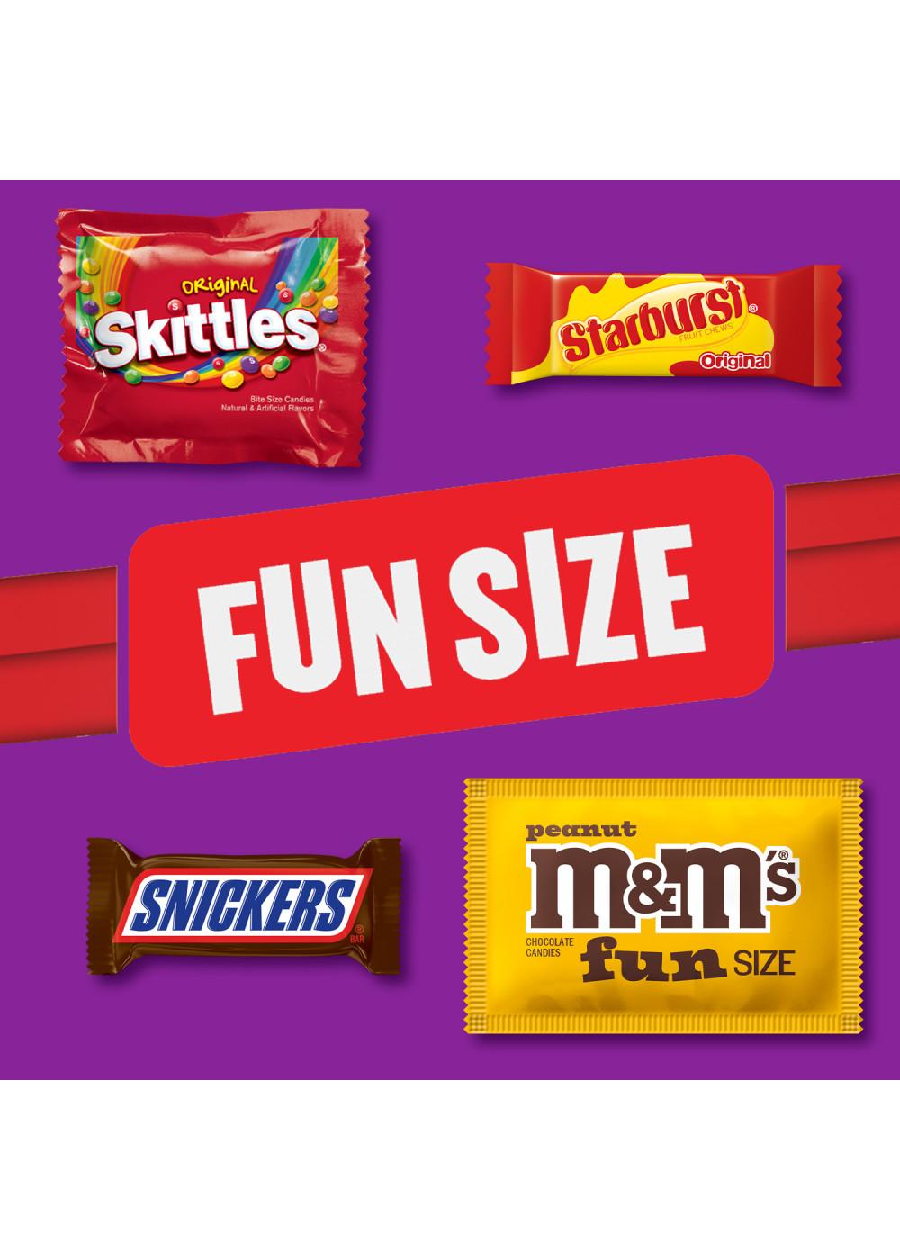 M&M'S, Snickers, Skittles, & Starburst Assorted Fun Size Candy - Party ...