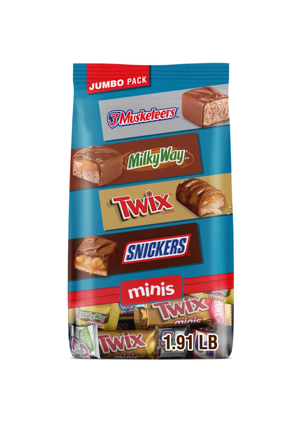 Snickers, Twix, Milky Way, & 3 Musketeers Assorted Minis Chocolate ...