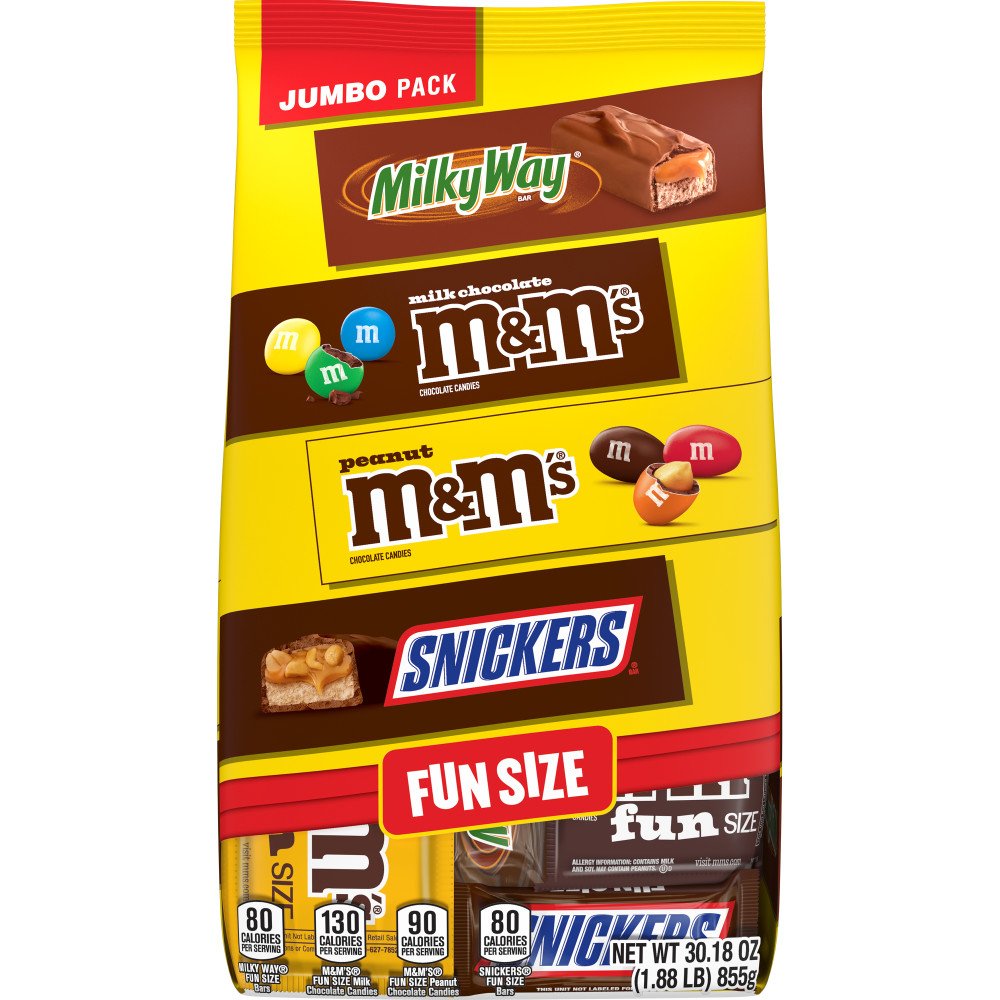 M&M'S, Snickers, & Milky Way Assorted Fun Size Chocolate Candy - Jumbo ...
