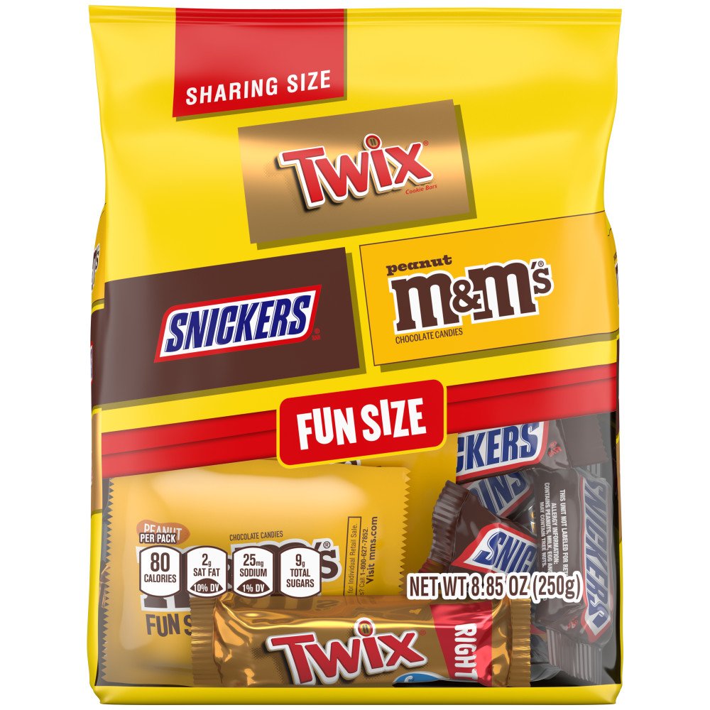 M&M'S, Snickers, & Twix Assorted Fun Size Chocolate Candy - Sharing ...