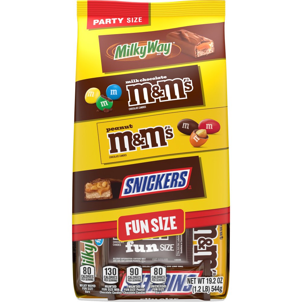 M&M'S, Snickers, & Milky Way Assorted Fun Size Chocolate Candy - Party ...
