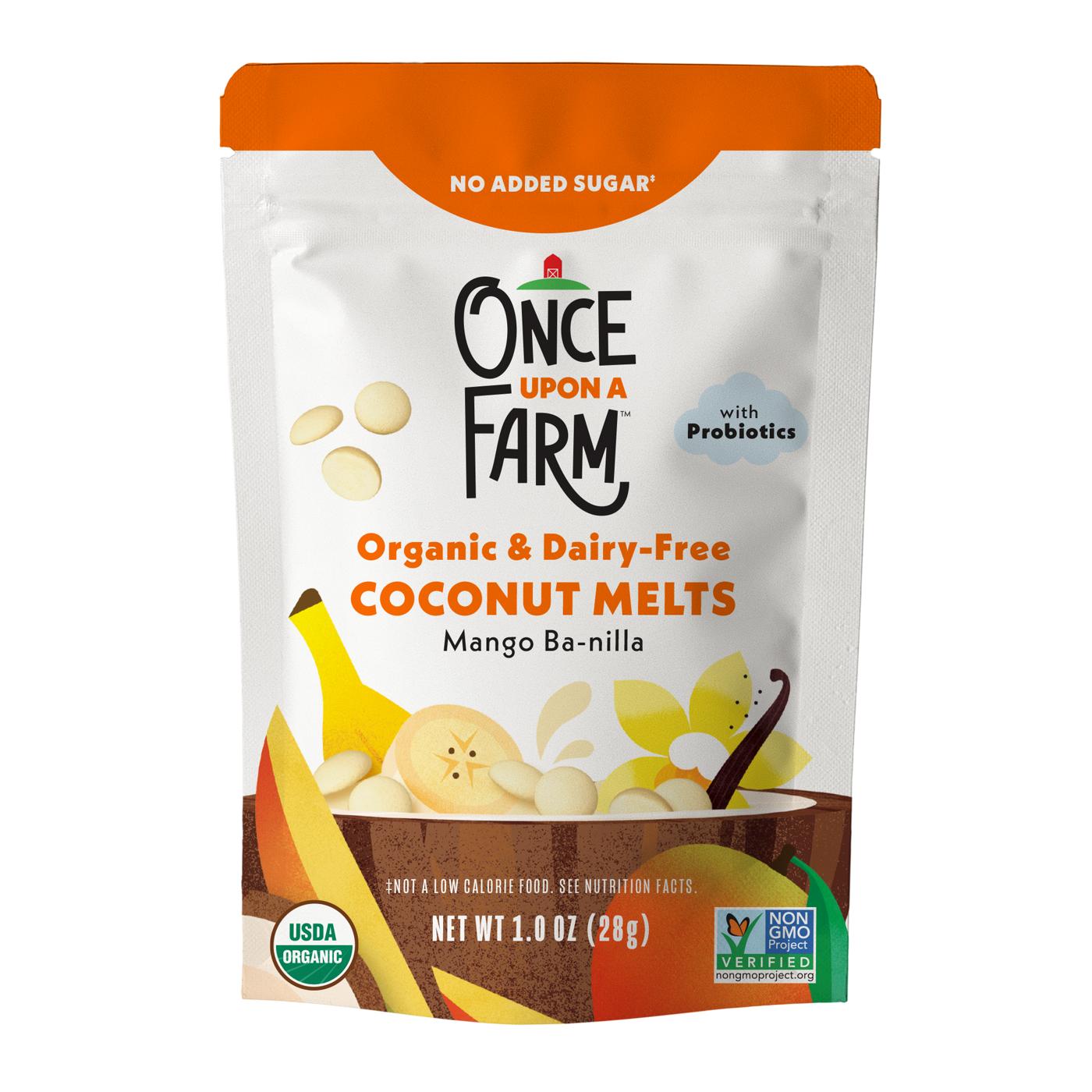 Once Upon a Farm Organic Dairy Free Coconut Melts - Mango Ba-nilla ...