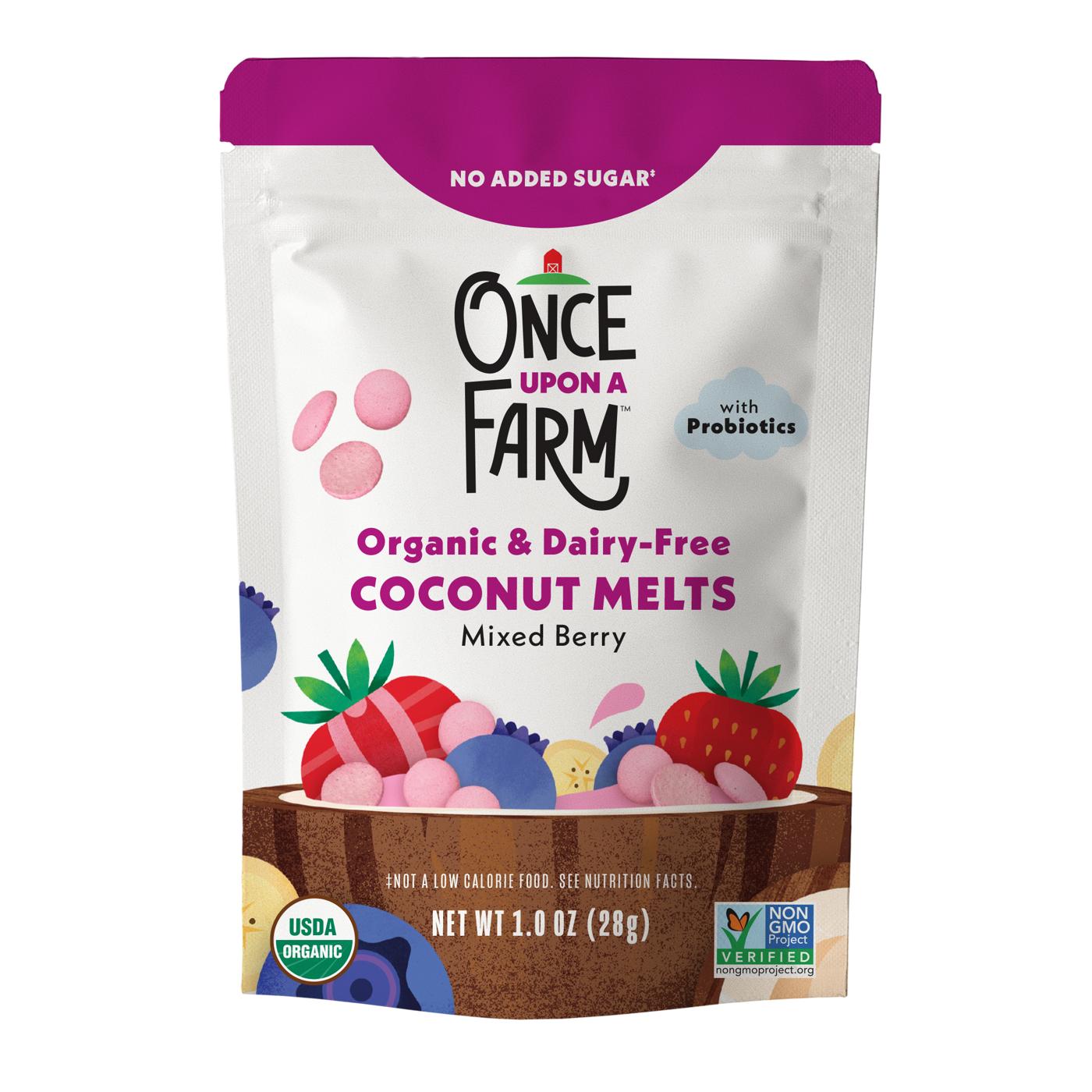 Once Upon a Farm Organic Dairy Free Coconut Melts - Mixed Berry - Shop ...