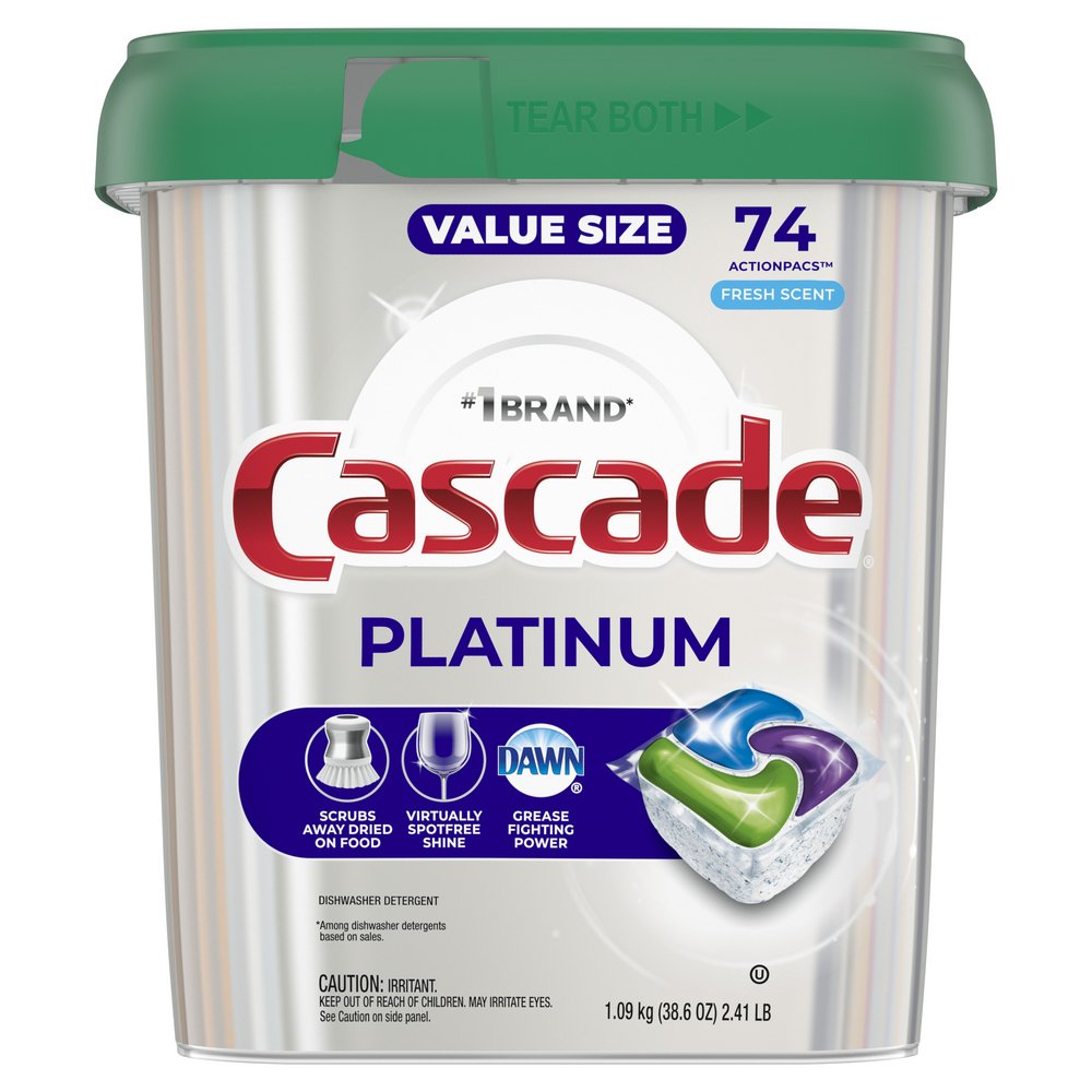Cascade Platinum ActionPacs Dishwasher Detergent Pods - Fresh - Shop ...