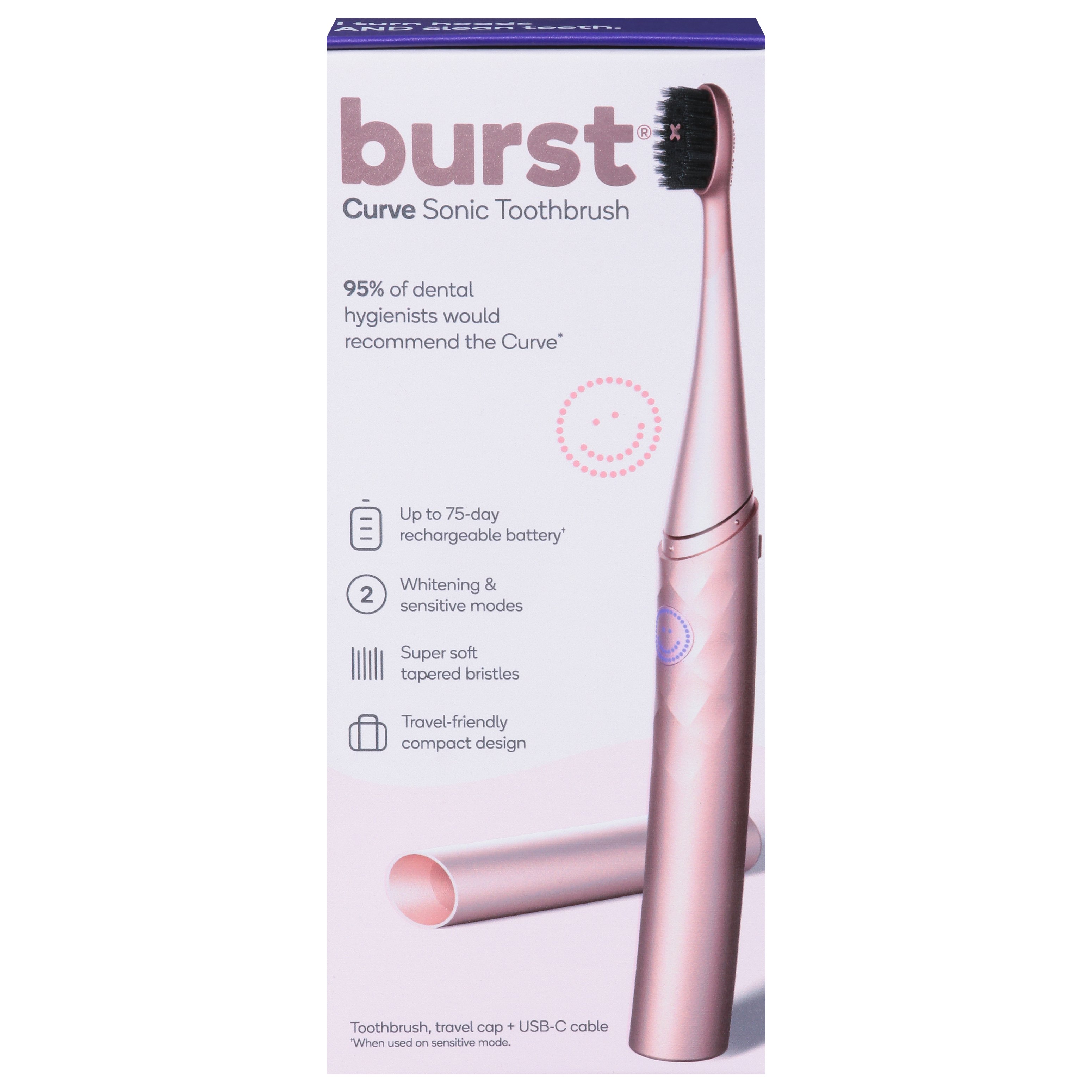 Burst Curve Sonic Brush - Rose Gold - Shop Toothbrushes at H-E-B