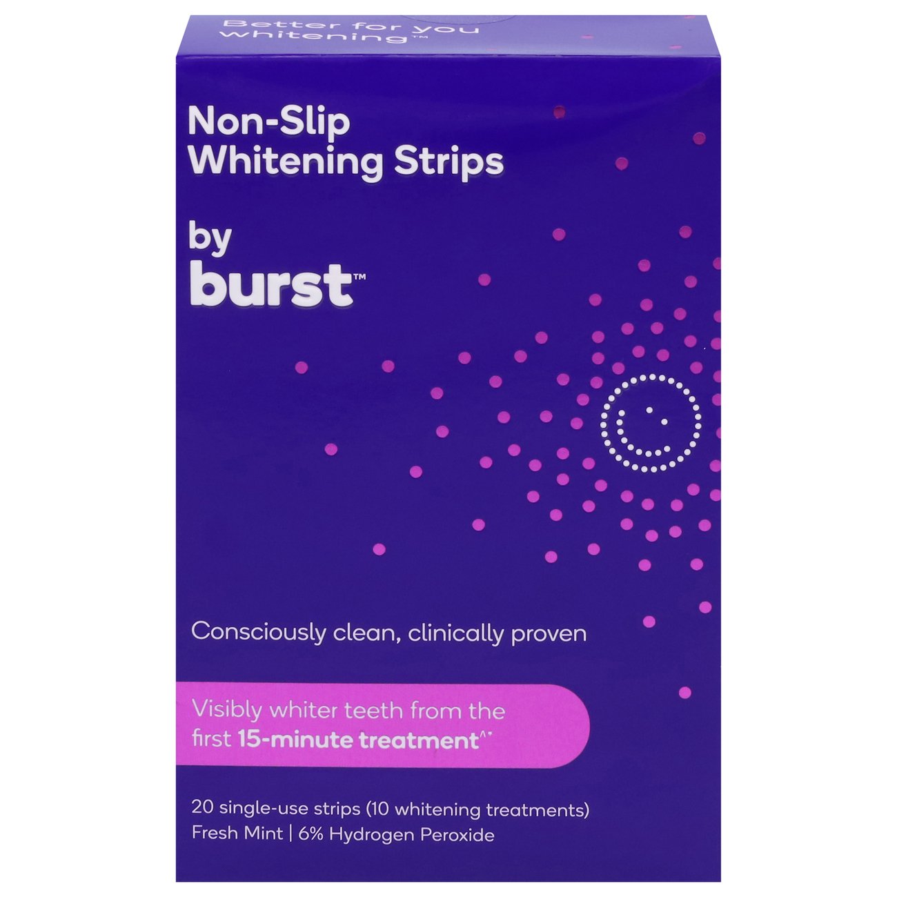 Burst Non-Slip Whitening Strips - Fresh Mint - Shop Whiteners at H-E-B