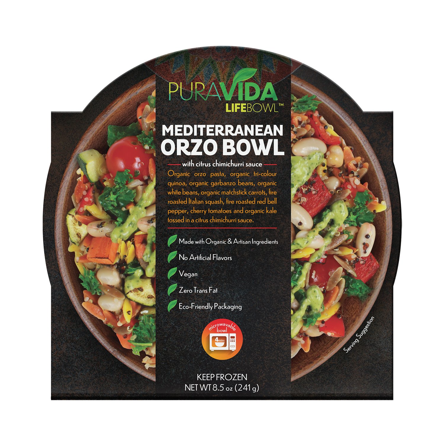 PuraVida Life Bowl Mediterranean Orzo Bowl Frozen Meal - Shop Entrees ...