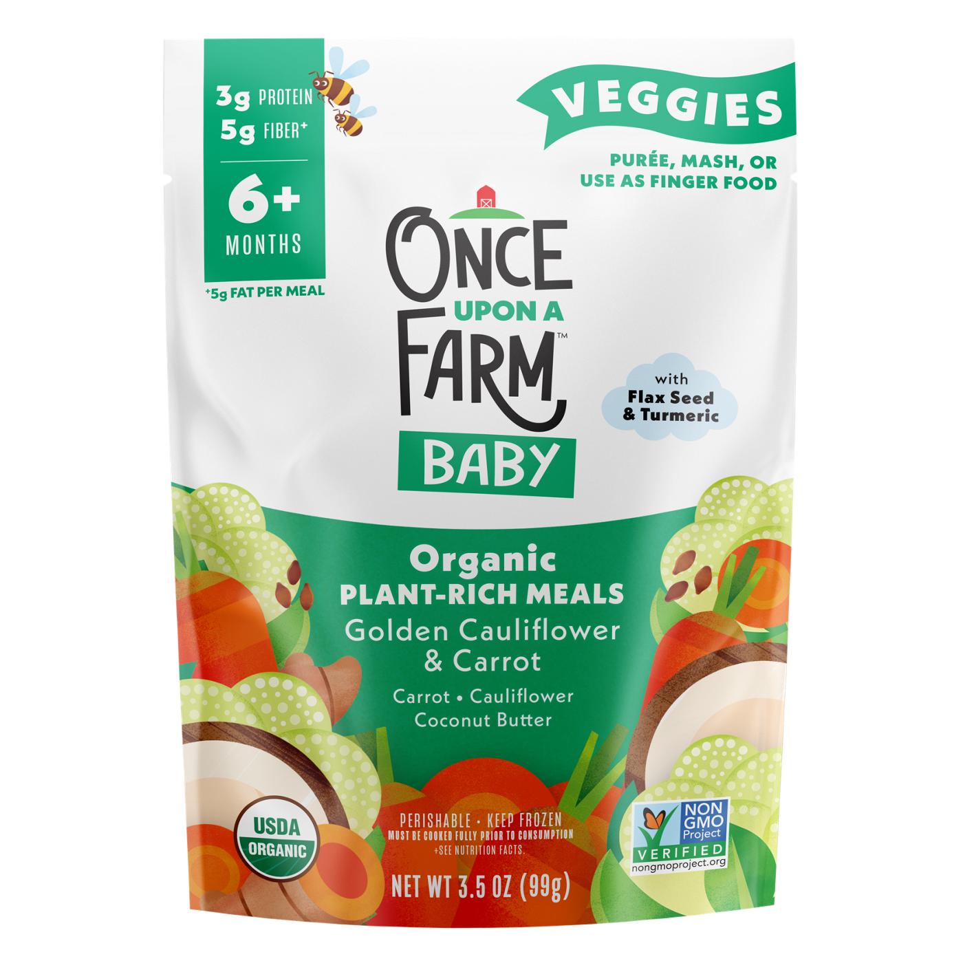 Once Upon a Farm Organic Plant-Rich Frozen Meal - Golden Cauliflower ...