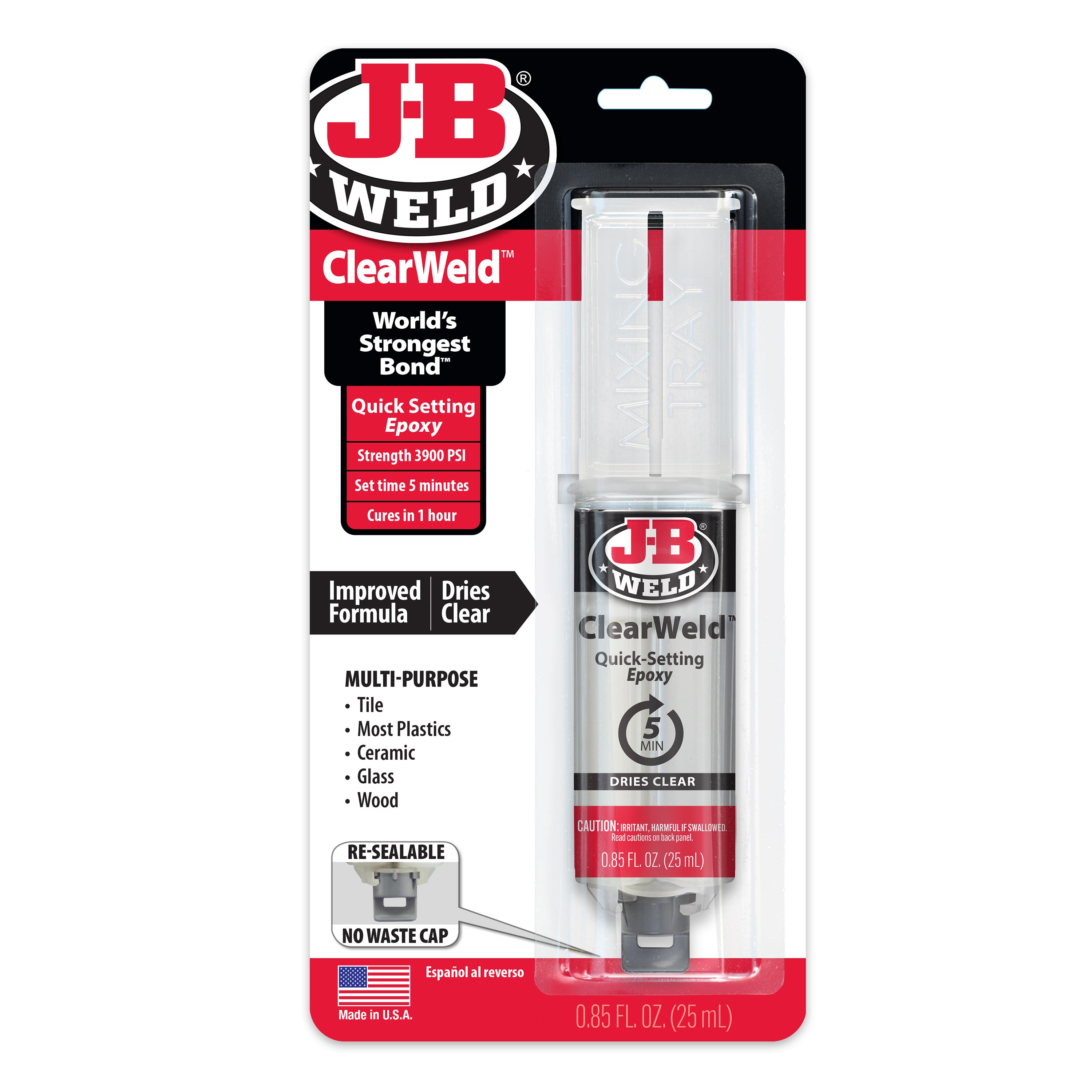 J-B Weld ClearWeld Quick Setting Epoxy - Shop Adhesives & tape at H-E-B