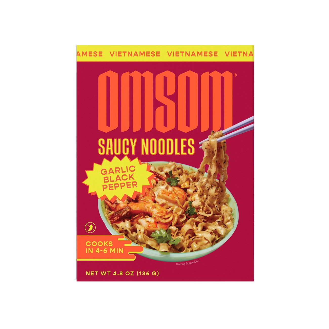 Omsom Omsom Black Pepper Garlic Noodles - Shop Soups & chili at H-E-B
