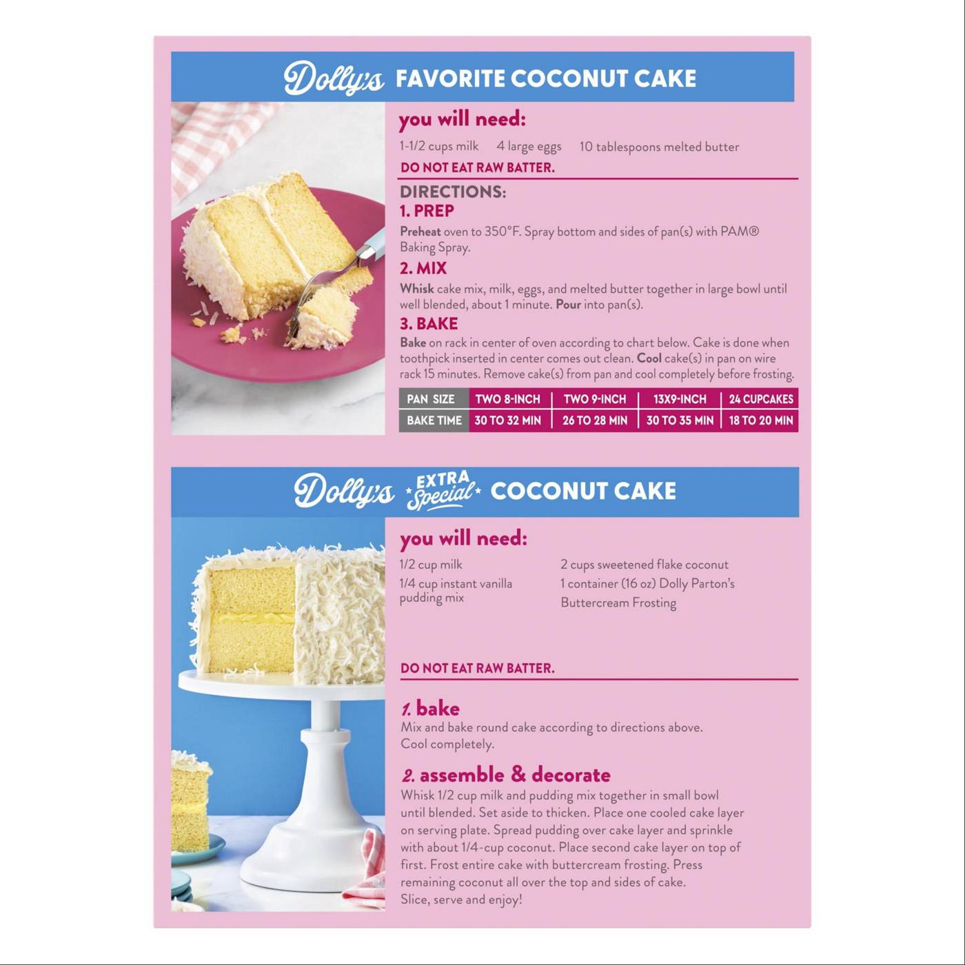 Duncan Hines Dolly Parton's Favorite Coconut Cake Mix - Shop Baking ...