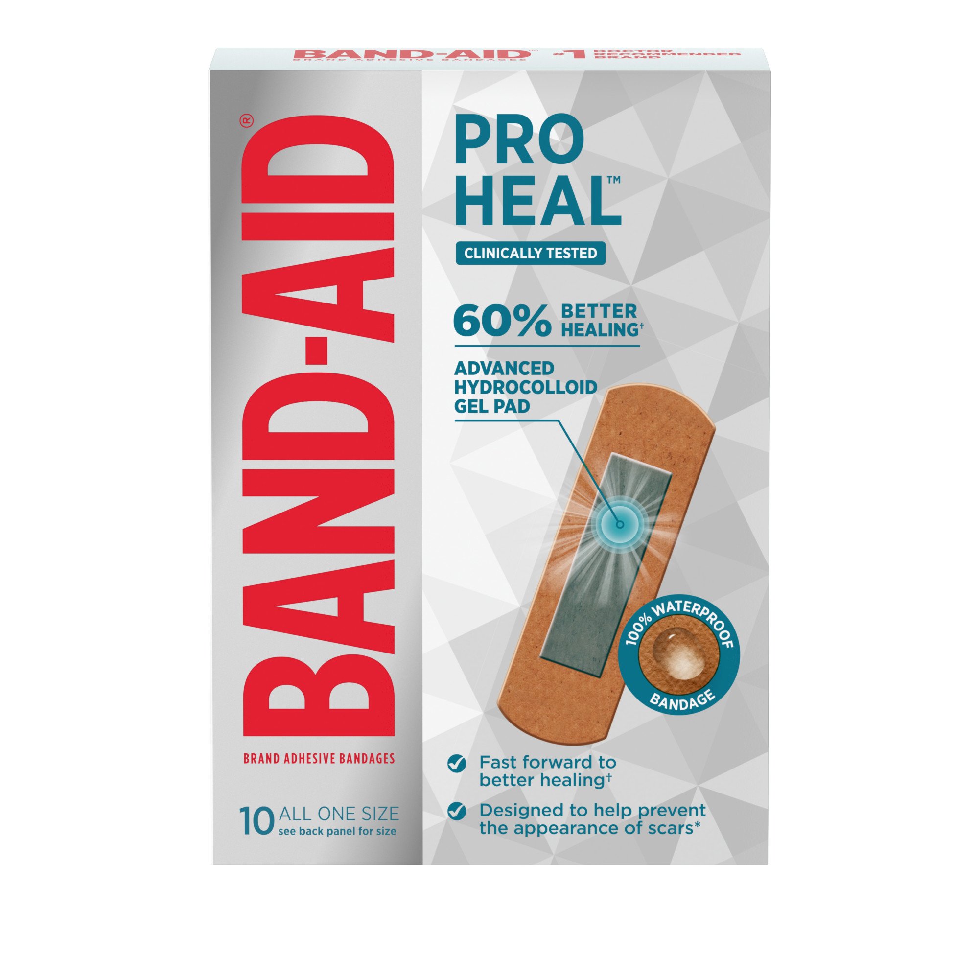 Band-Aid Pro Heal Bandages + Hydrocolloid Pad - All One Size - Shop ...