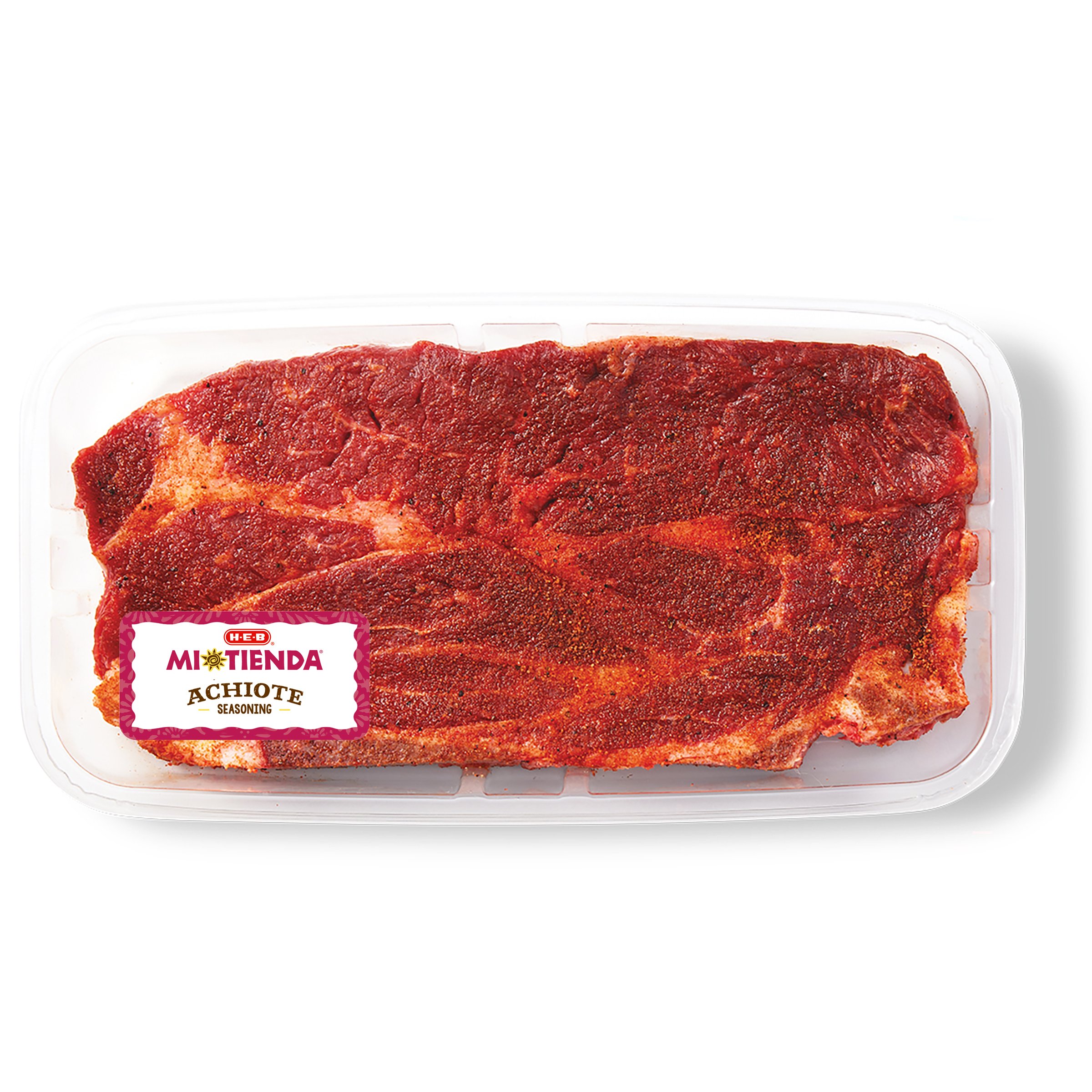 H-E-B Mi Tienda Seasoned Bone-in Beef Agujas – Achiote - Shop Beef at H-E-B